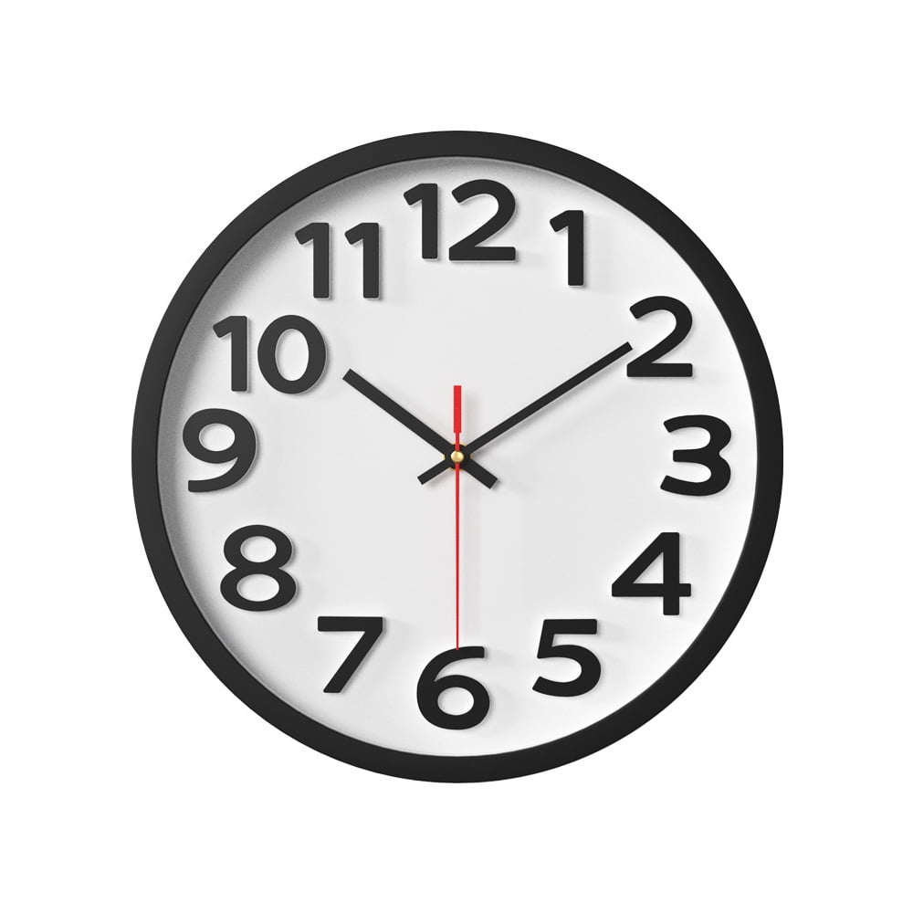 Wall Clock, 12 Inch Farmhouse Decorative Wall Clock, Battery Operated Non-Ticking Wall Clocks ...