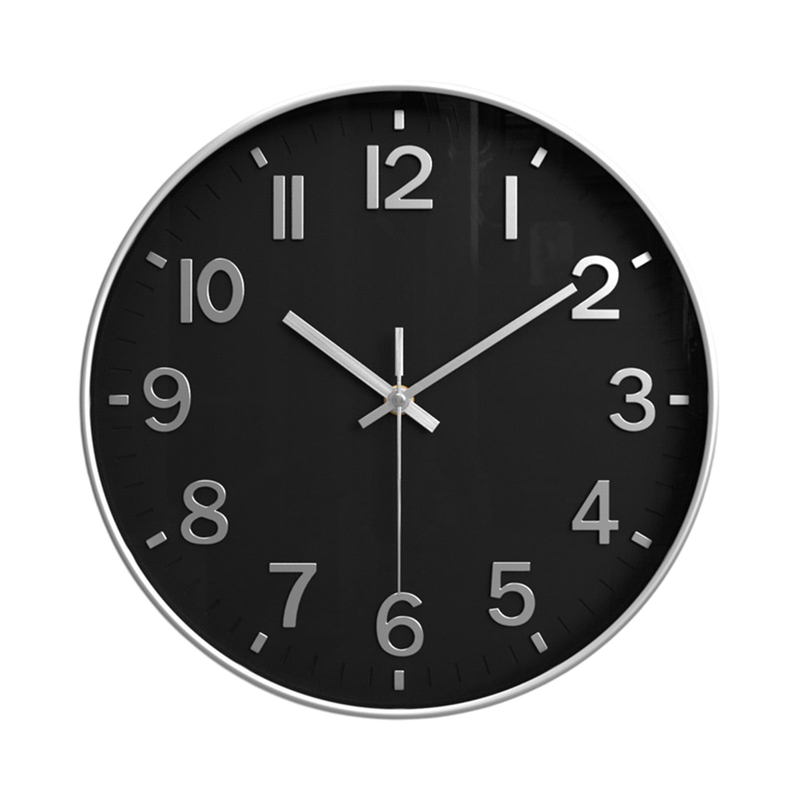 Wall Clock 12 Inch Silent Non-Ticking Big Numbers Easy to Read Wall ...