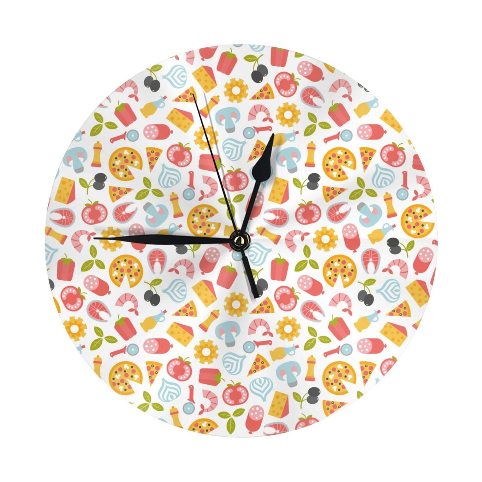 Wall Clock Afternoon tea Wall Clocks Battery Operated, Modern Wall ...