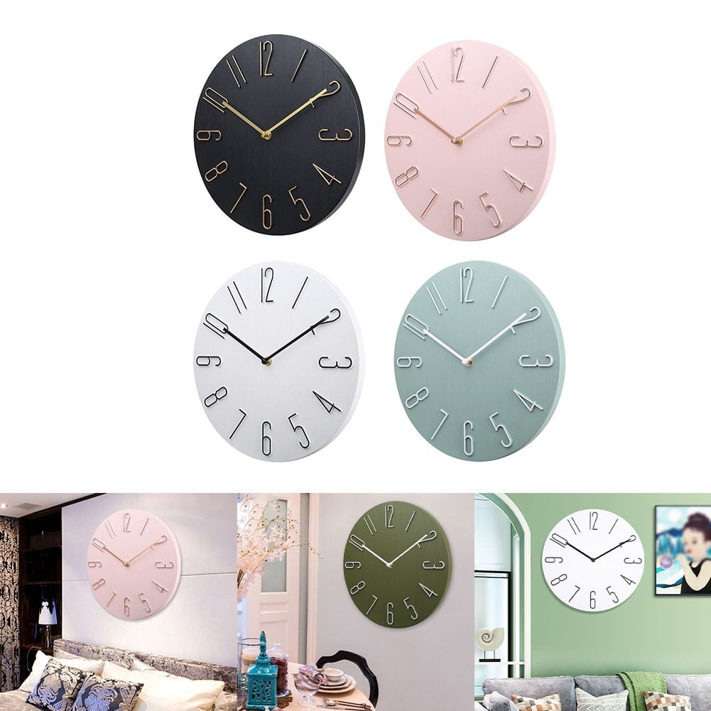 Wall Clock Analog Quartz Wall Clock Large Number Wall Clock Silent ...