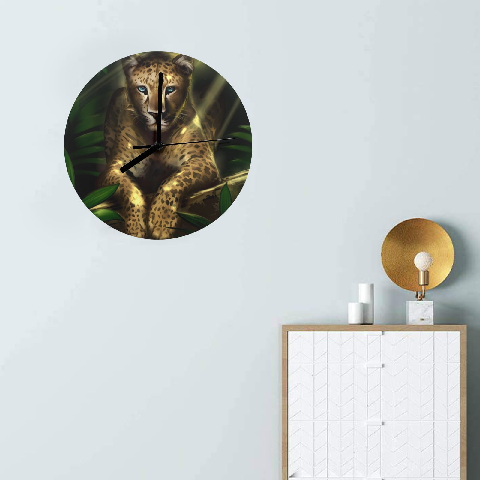 Wall Clock Artwork - Cheetah - Personalized Wall Clock 11.6" - Walmart.com