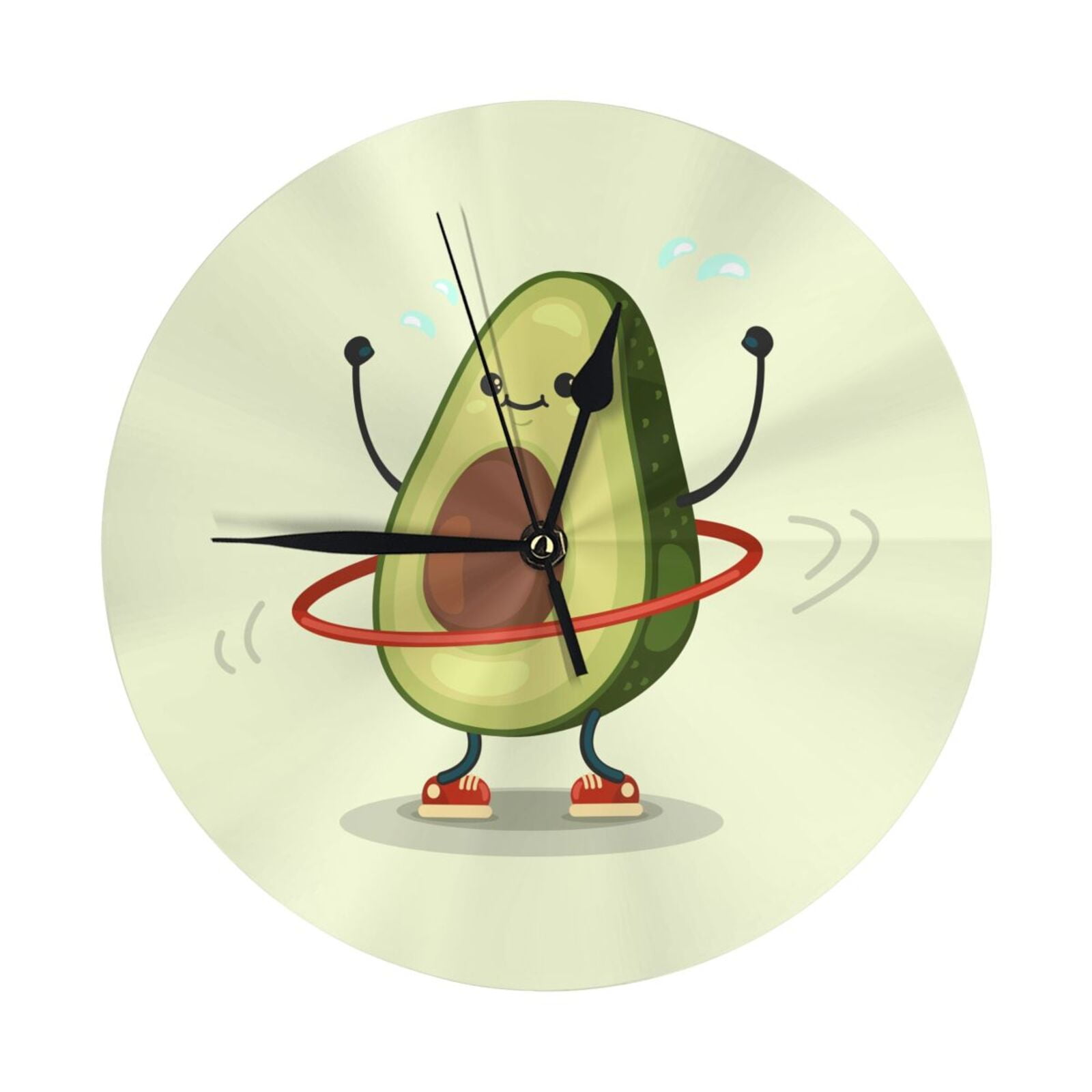 Wall Clock, Avocado1 Wall Clocks Battery Operated Silent Kitchen Office ...