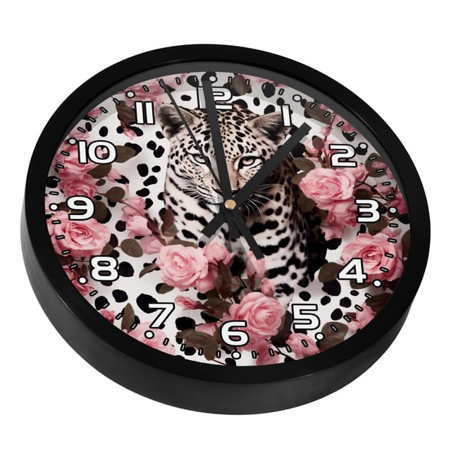 Wall Clock Battery Operated Easy to Read Round Silent Clock 9.8 in ...