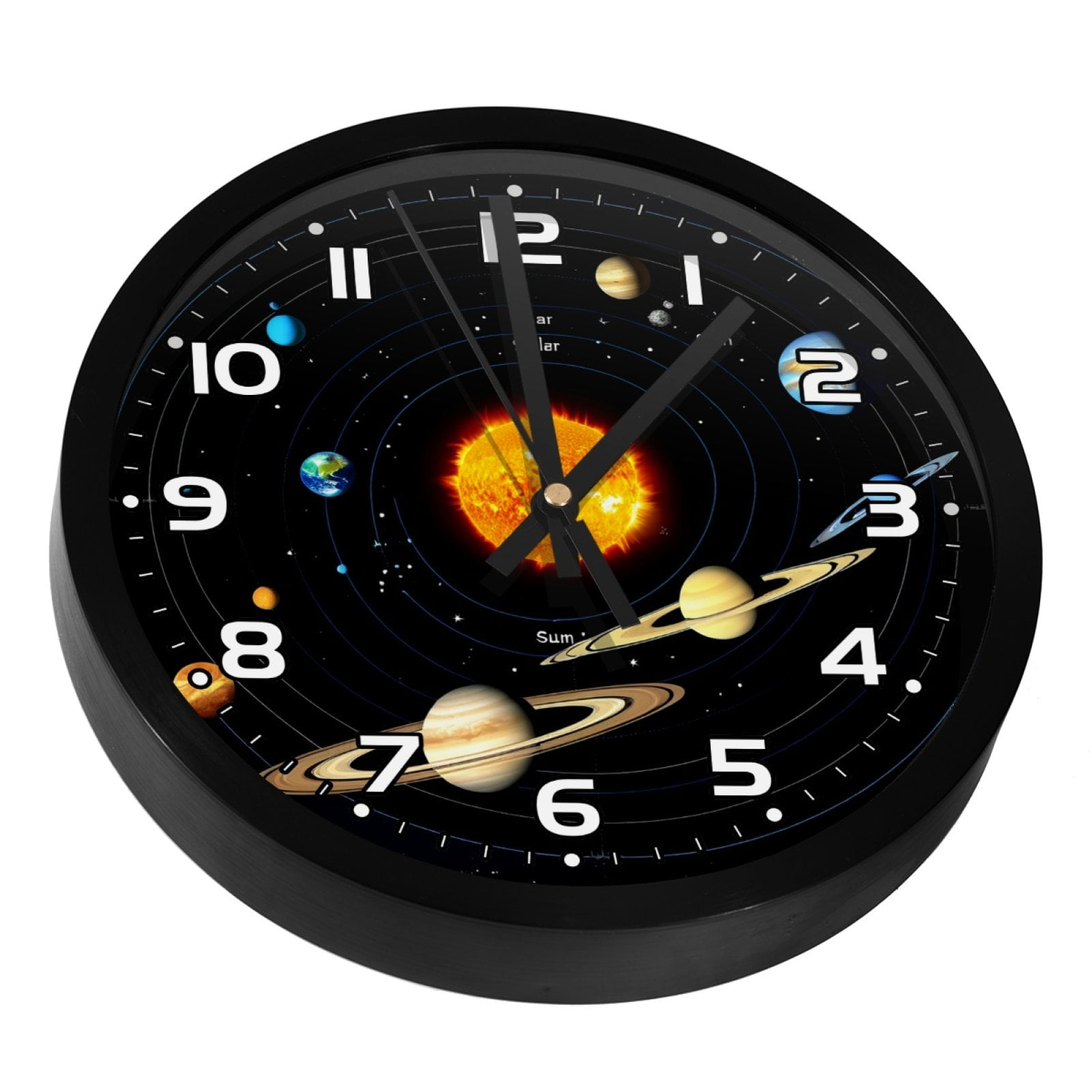 Wall Clock Battery Operated Easy to Read Round Silent Clock 9.8 in ...