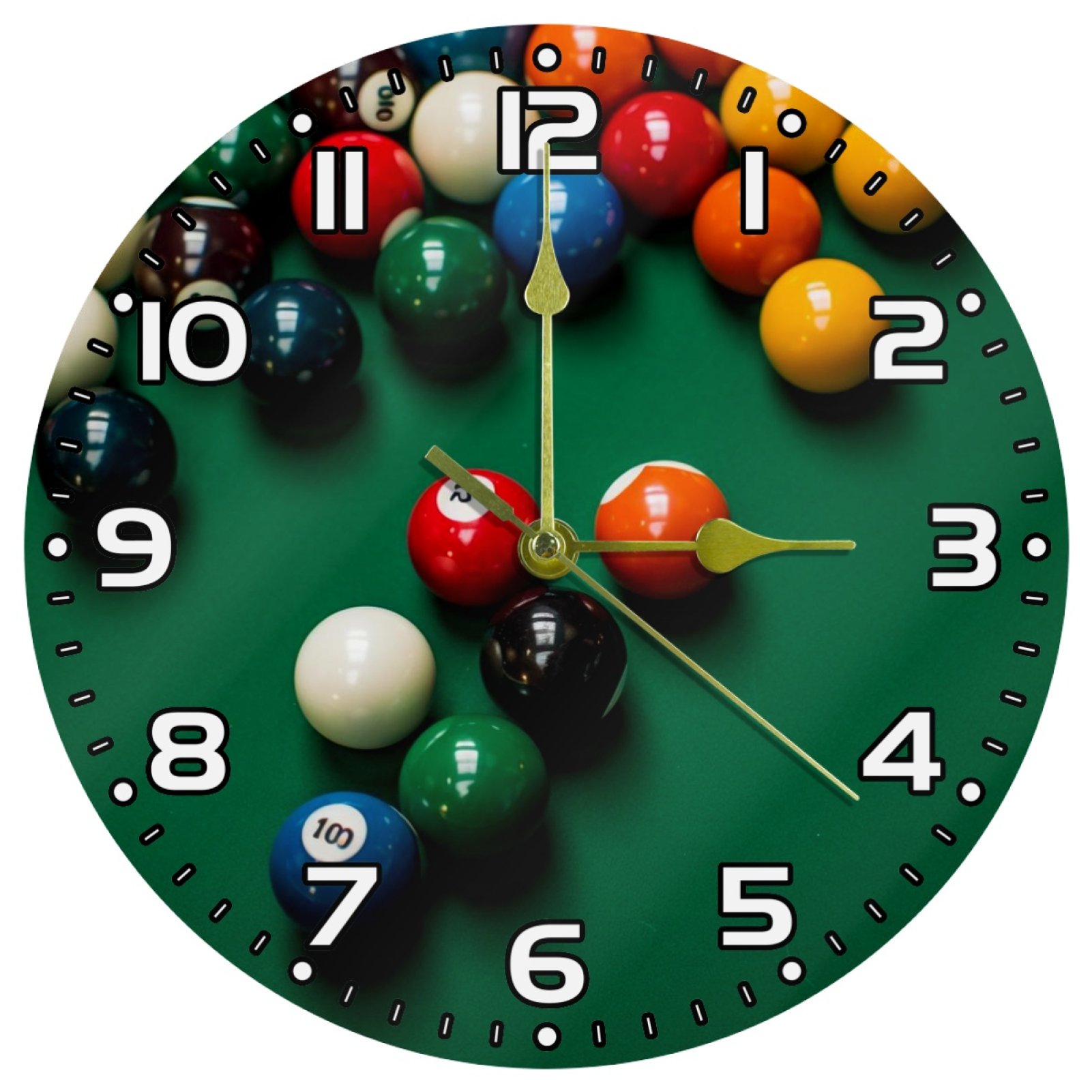 Wall Clock Battery Operated Easy to Read Round Silent Clock 9.85 in ...