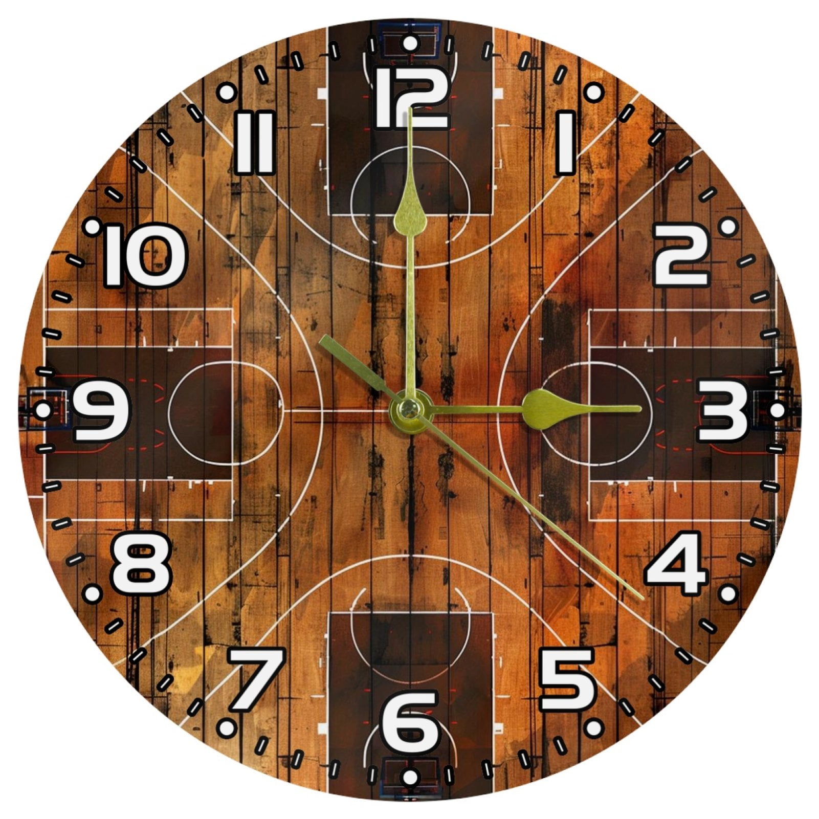 Wall Clock Battery Operated Easy to Read Round Silent Clock 9.85 in ...