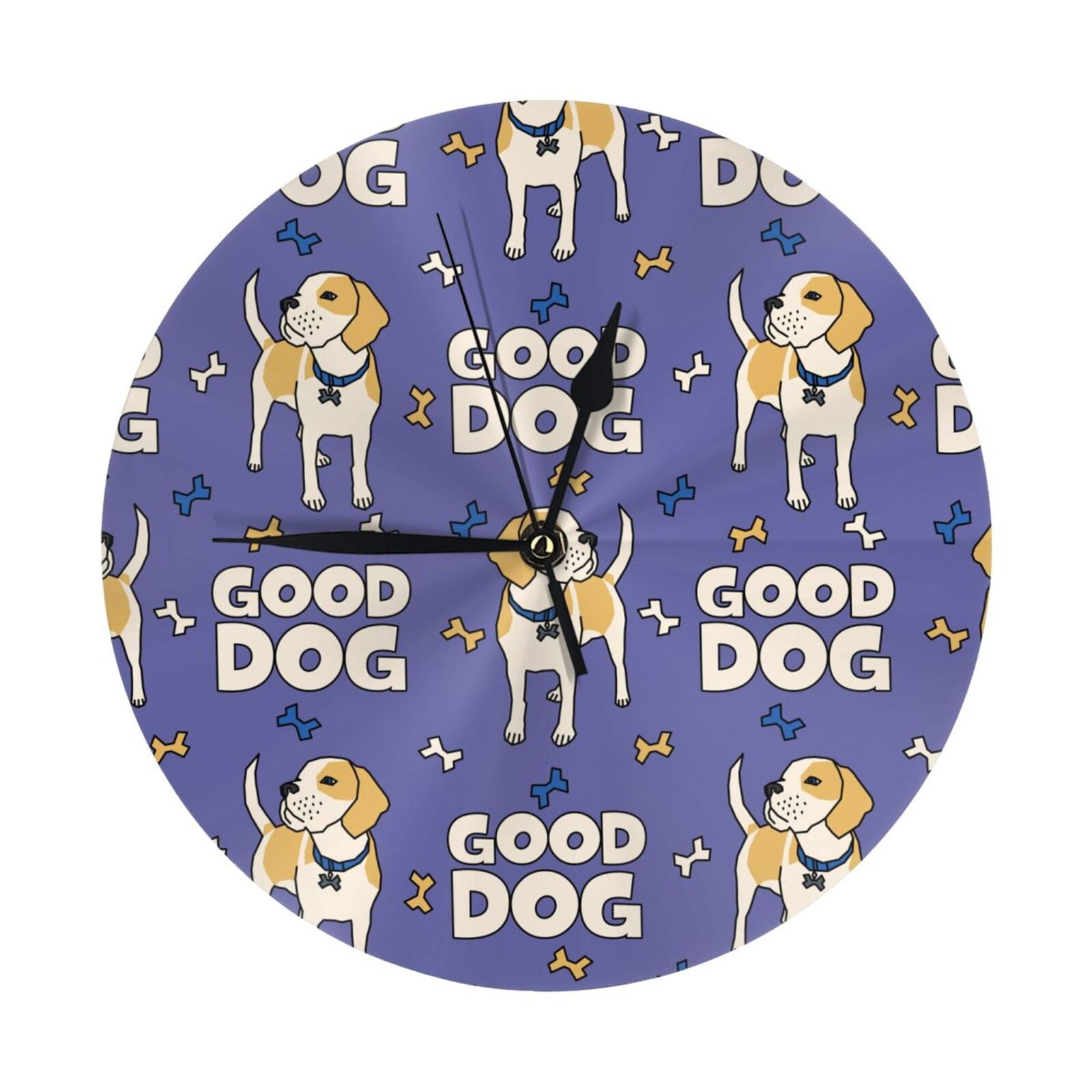Wall Clock, Beagle Dog good Wall Clocks Battery Operated Silent Kitchen Office Wall Clock ...