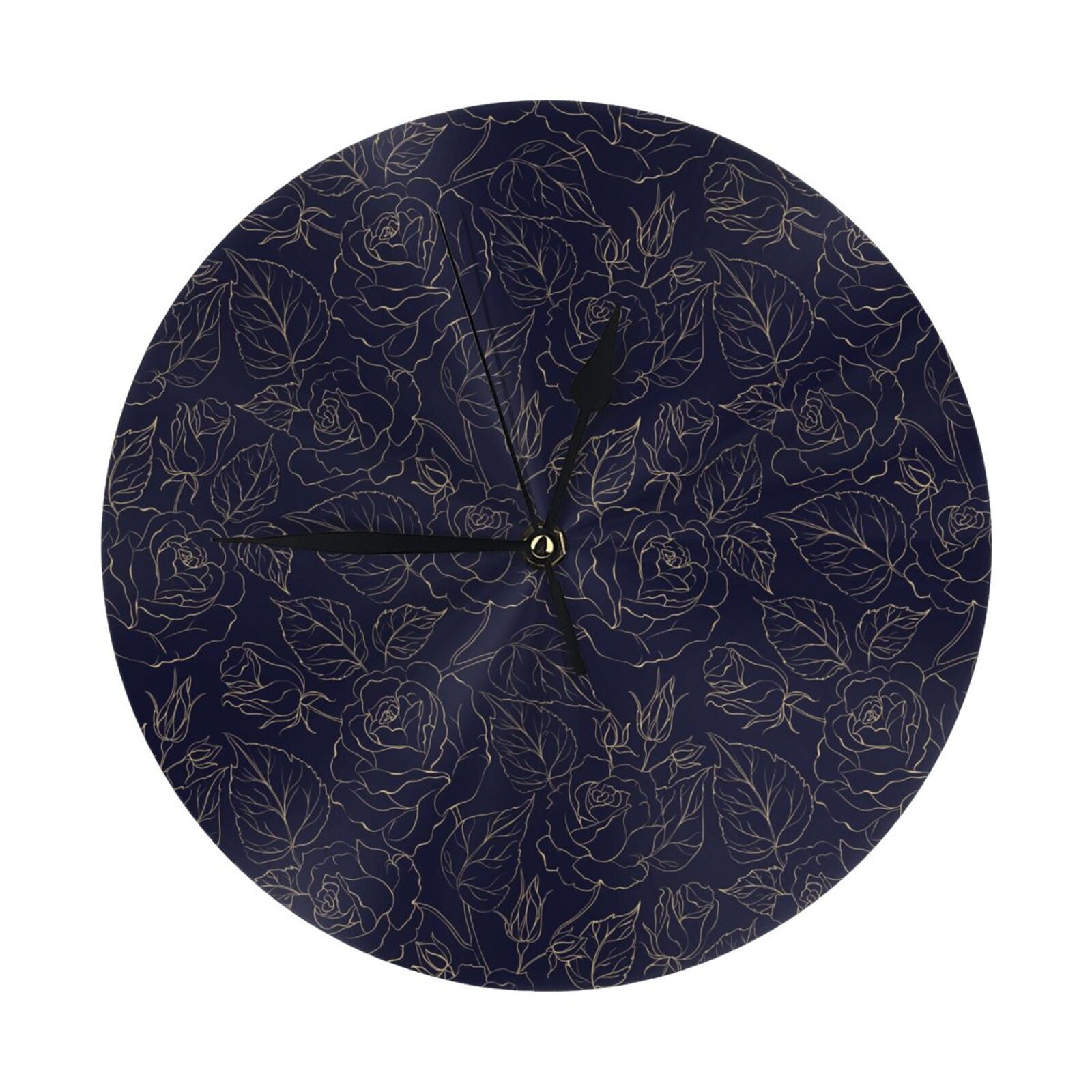 Wall Clock, Beautiful Roses Wall Clocks Battery Operated Silent Kitchen ...