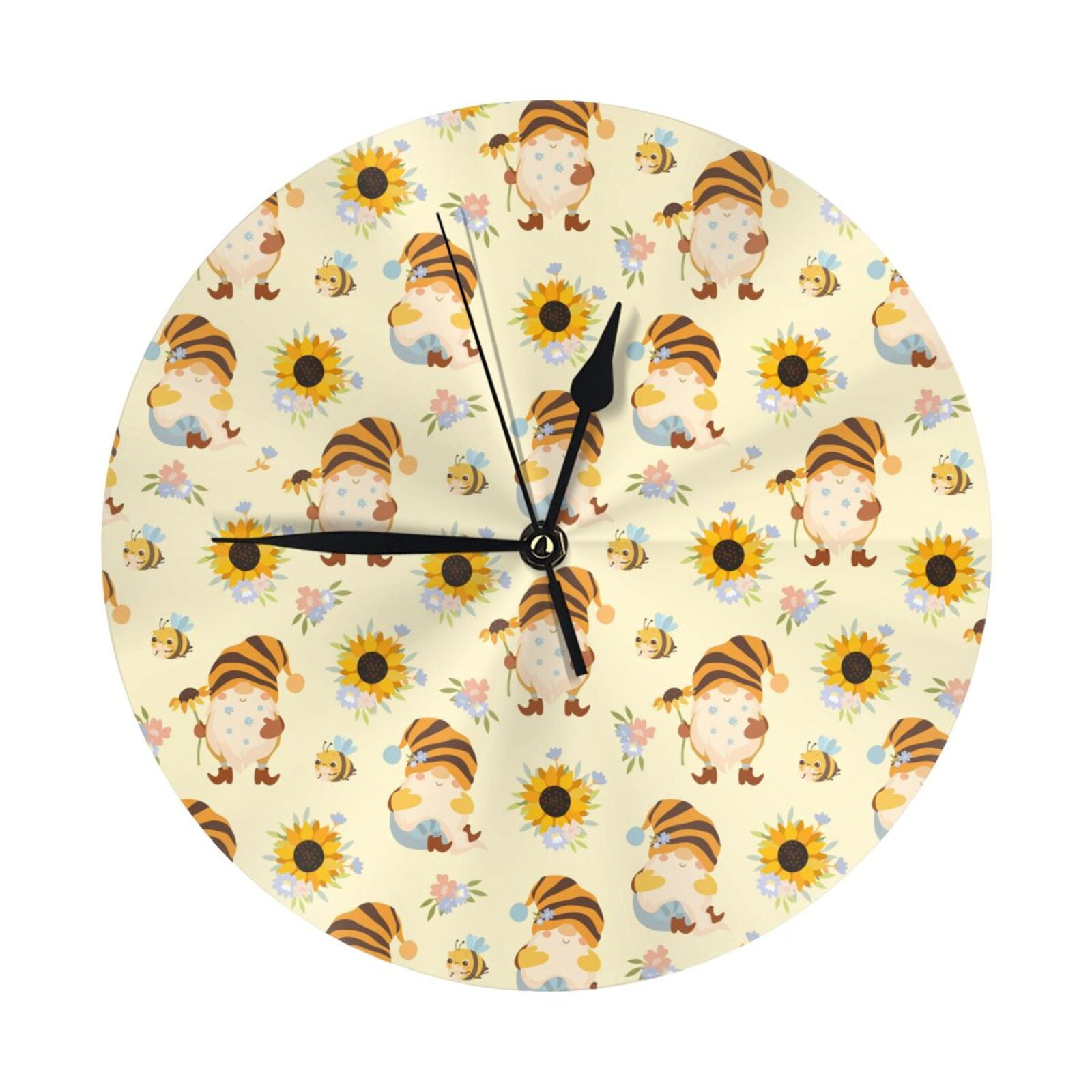 Wall Clock Bee Honey Honeycomb Bee Wall Clocks Battery Operated, Modern ...