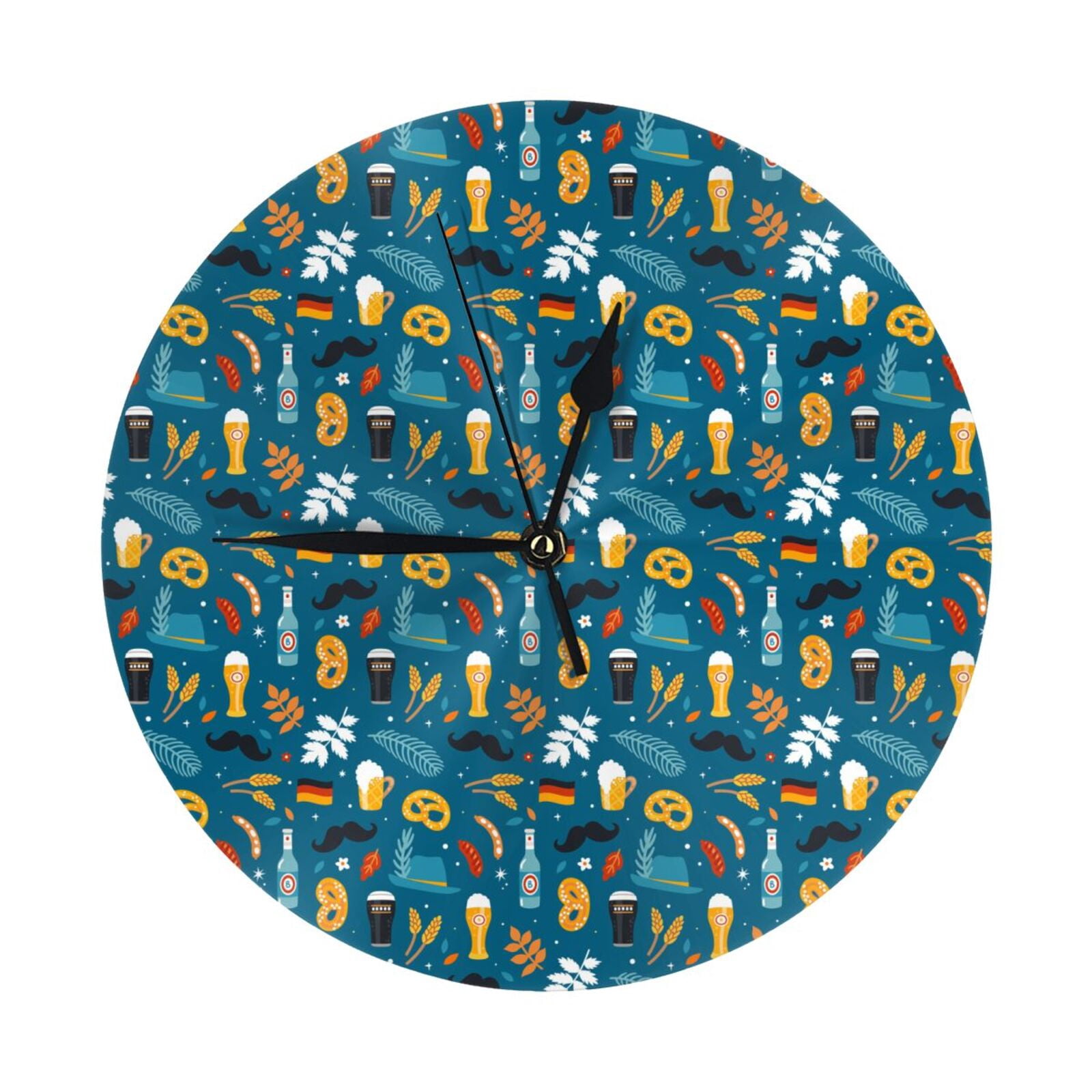 Wall Clock, Beer Bottles Wall Clocks Battery Operated Silent Kitchen ...