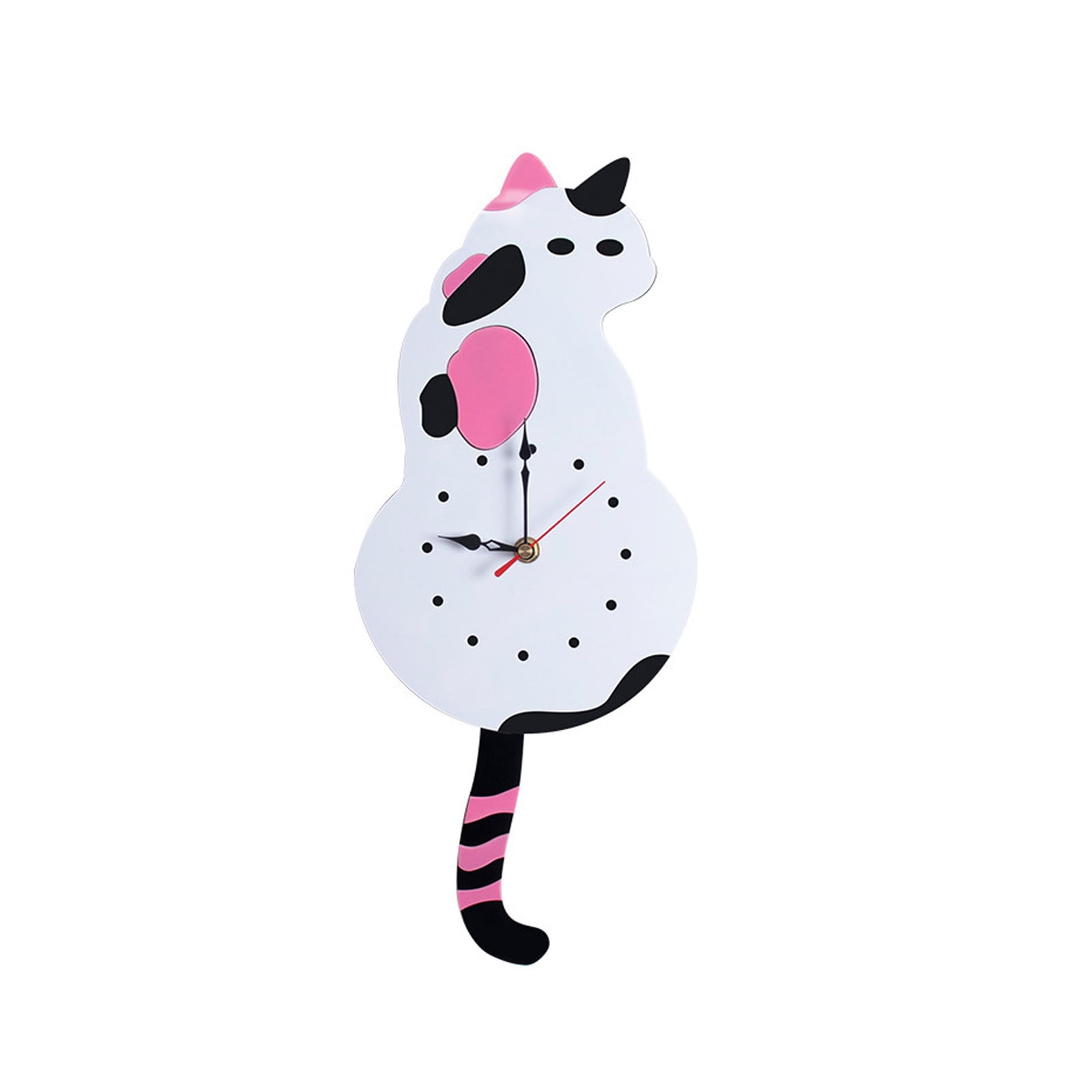 Wall Clock, Black Cat Pendulum Wall Clock, Cat Clock, Cat Clock with ...