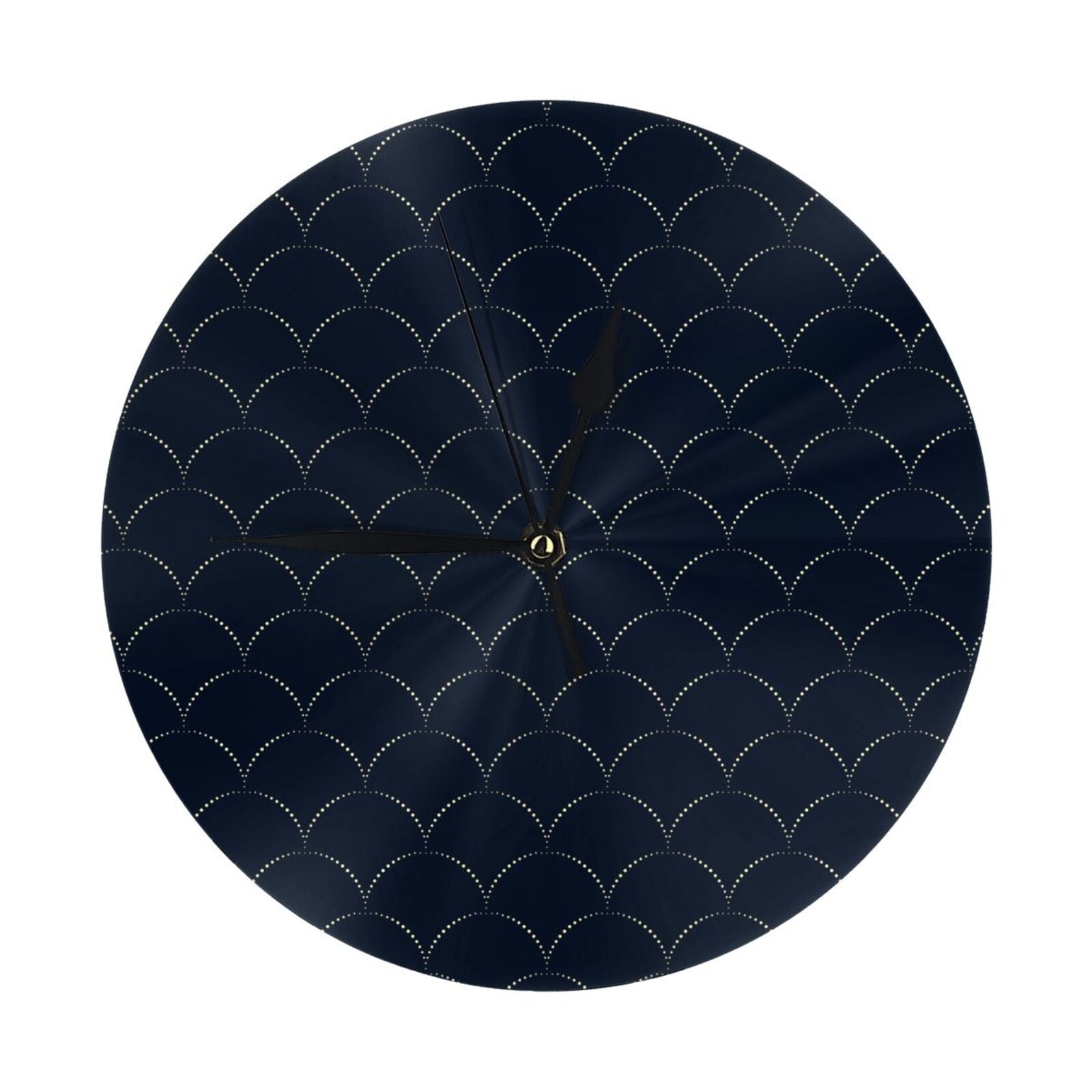 Wall Clock, Black Fish scales Wall Clocks Battery Operated Silent ...