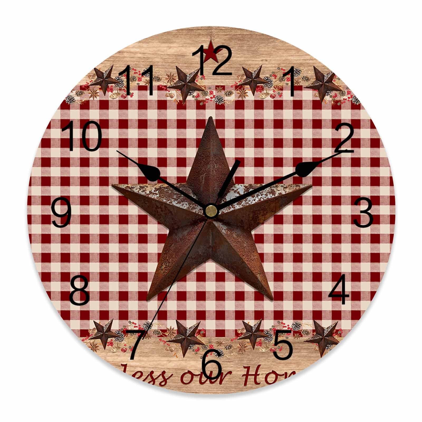 Wall Clock Bless Our Home Clocks PVC Silent Non-Ticking Battery ...