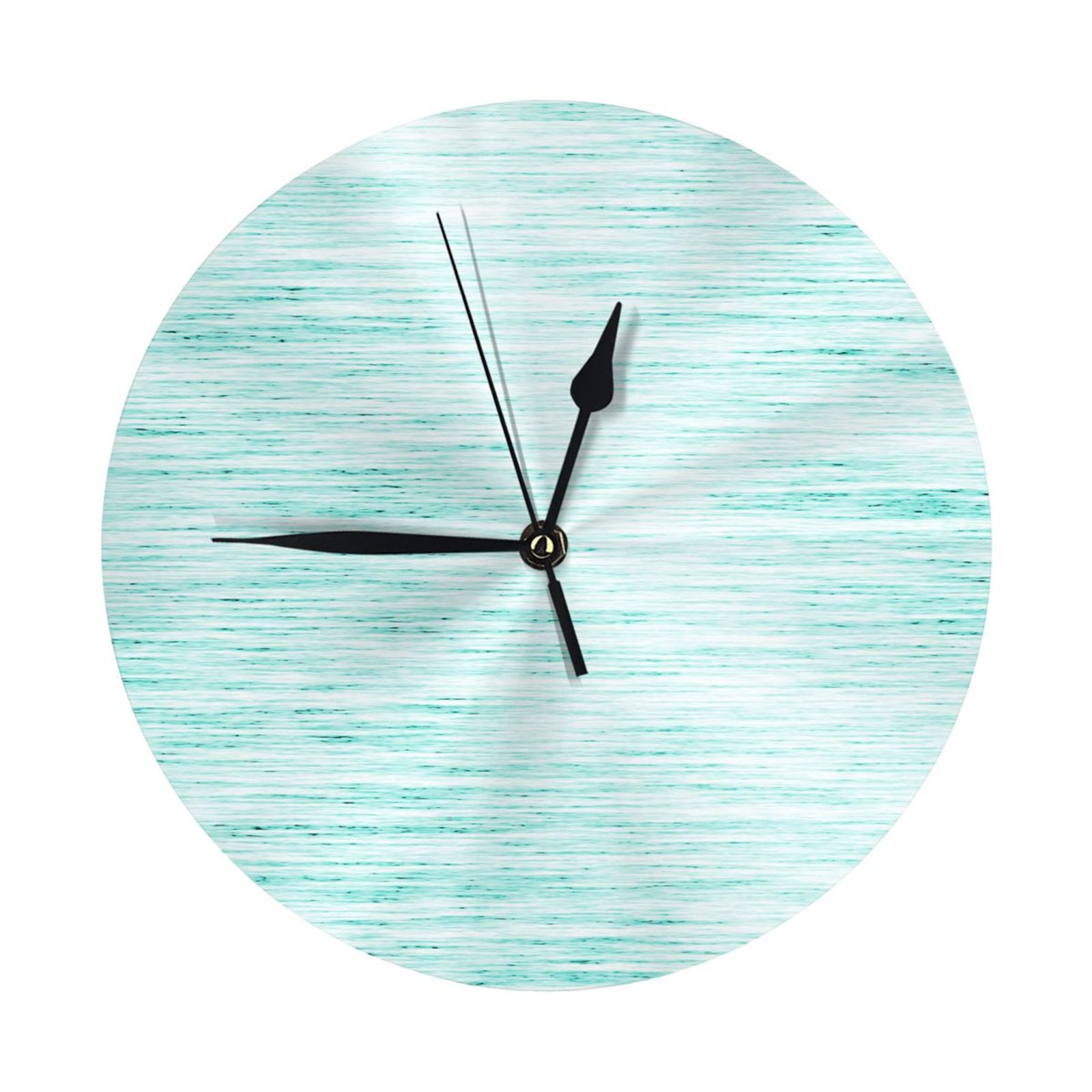 Wall Clock Blue Bright Wall Clocks Battery Operated, Modern Wall Clock ...