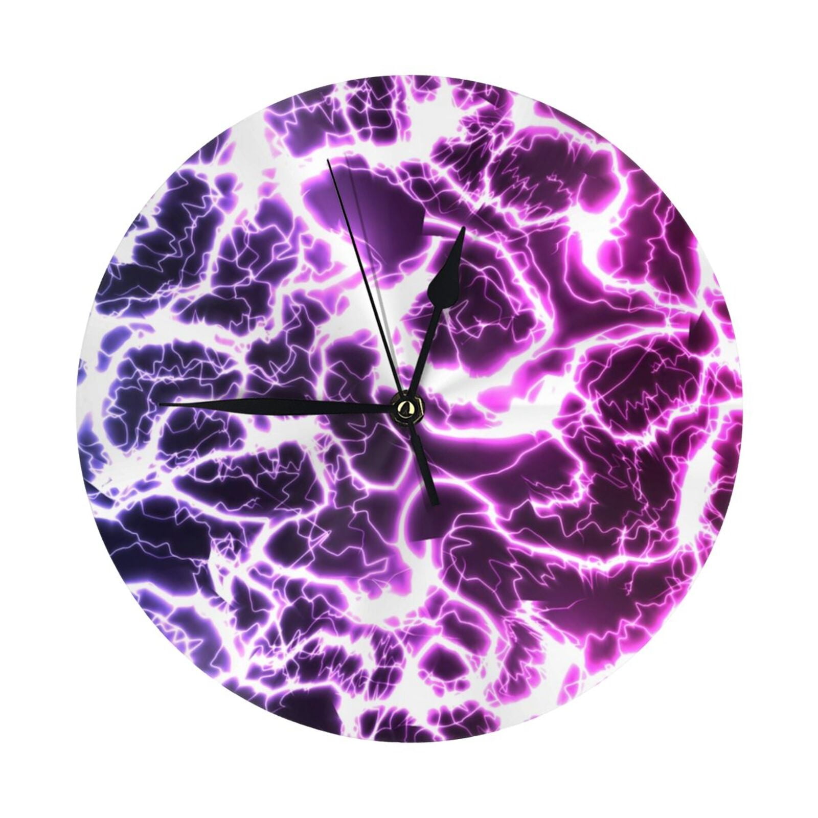 Wall Clock, Blue Lightning Wall Clocks Battery Operated Silent Kitchen ...