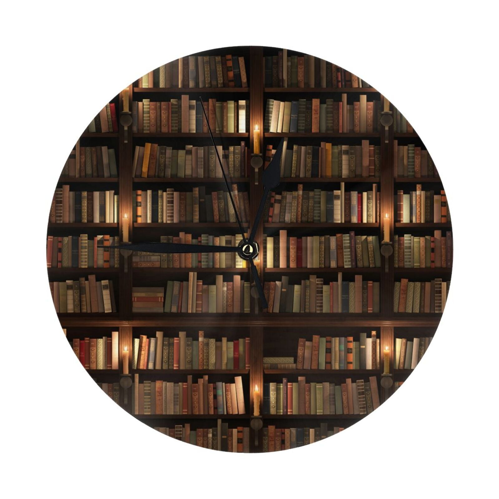 Wall Clock Bookshelves Wall Clocks Battery Operated, Modern Wall Clock ...