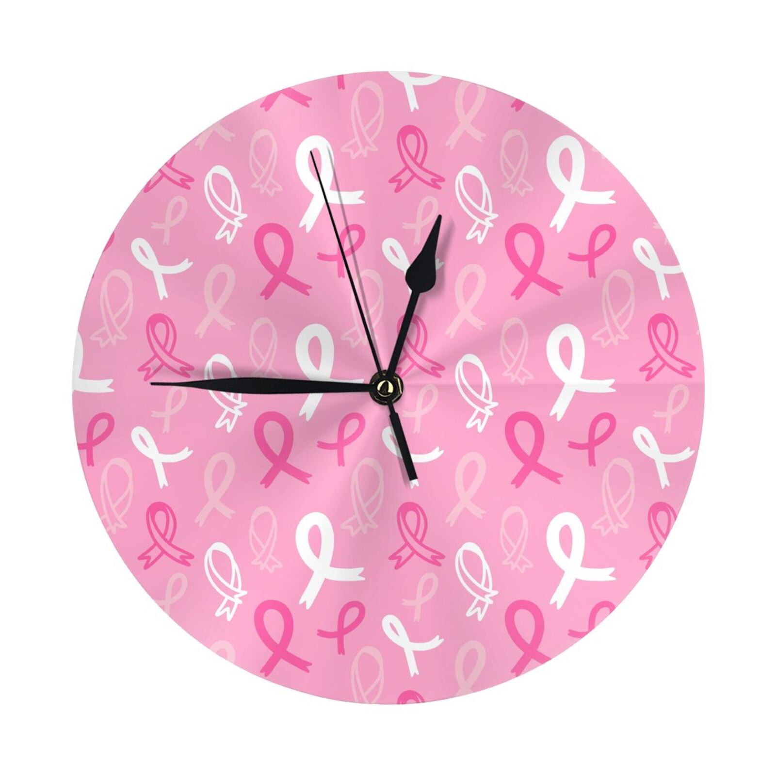 Wall Clock Breast Cancer Awareness (3) Wall Clocks Battery Operated ...