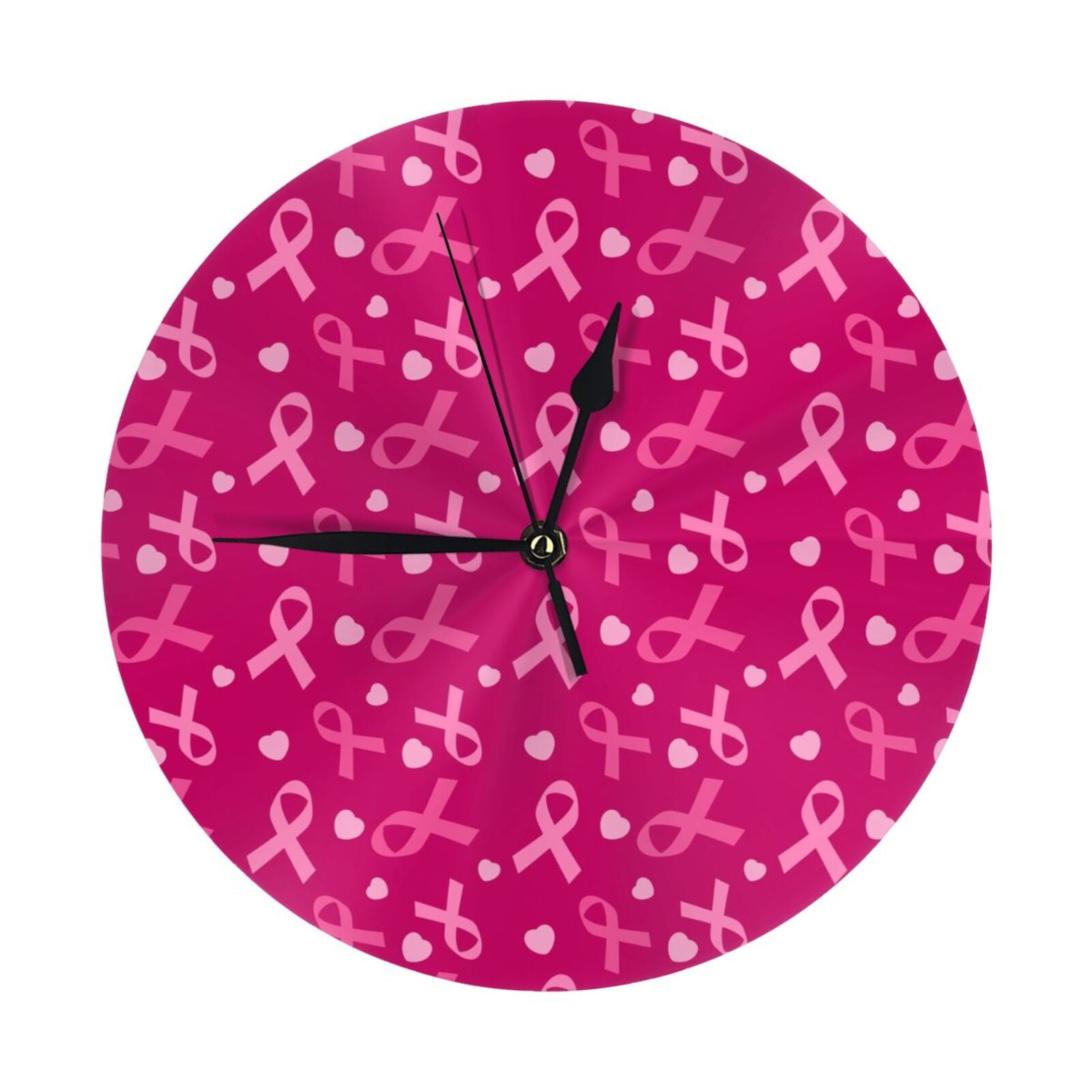 Wall Clock, Breast Cancer Awareness6 Wall Clocks Battery Operated ...