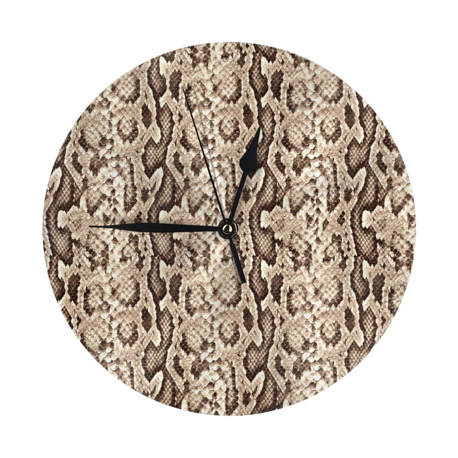 Wall Clock Camouflage Print snake Wall Clocks Battery Operated, Modern ...