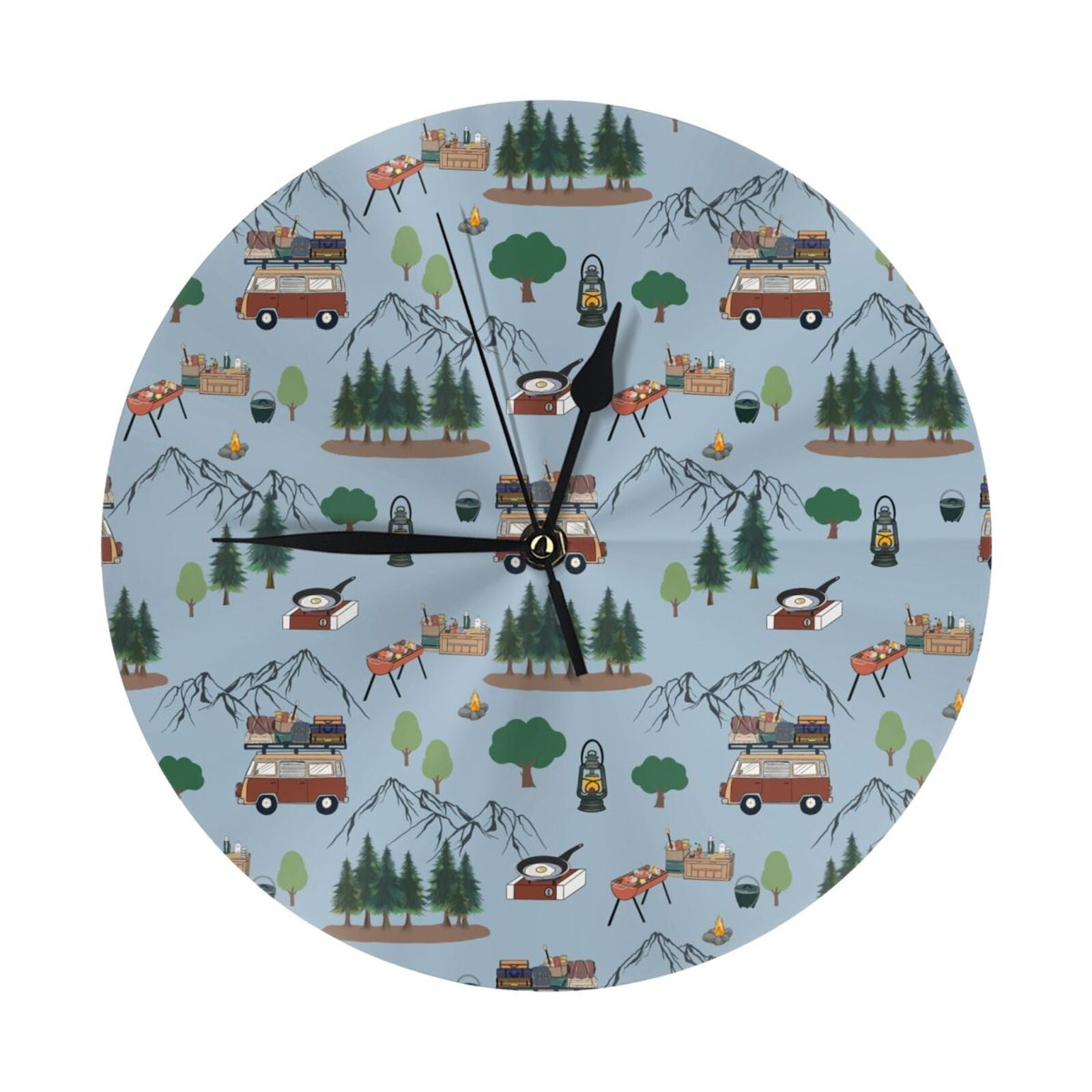 Wall Clock, Camping Caravan Wall Clocks Battery Operated Silent Kitchen ...