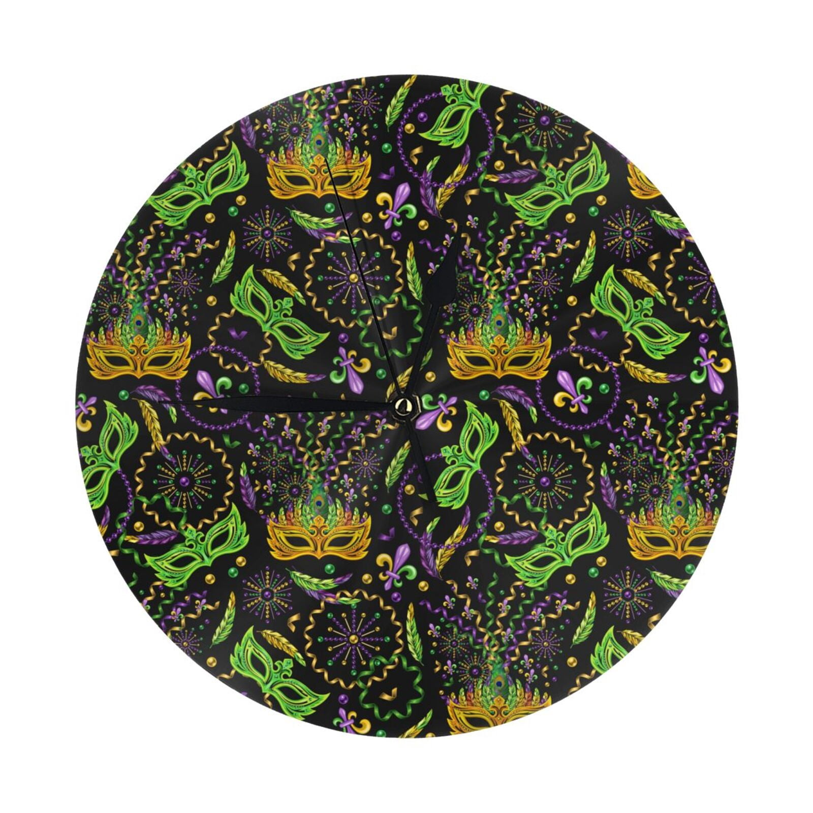 Wall Clock Carnival Mardi Gras3 Wall Clocks Battery Operated, Modern ...