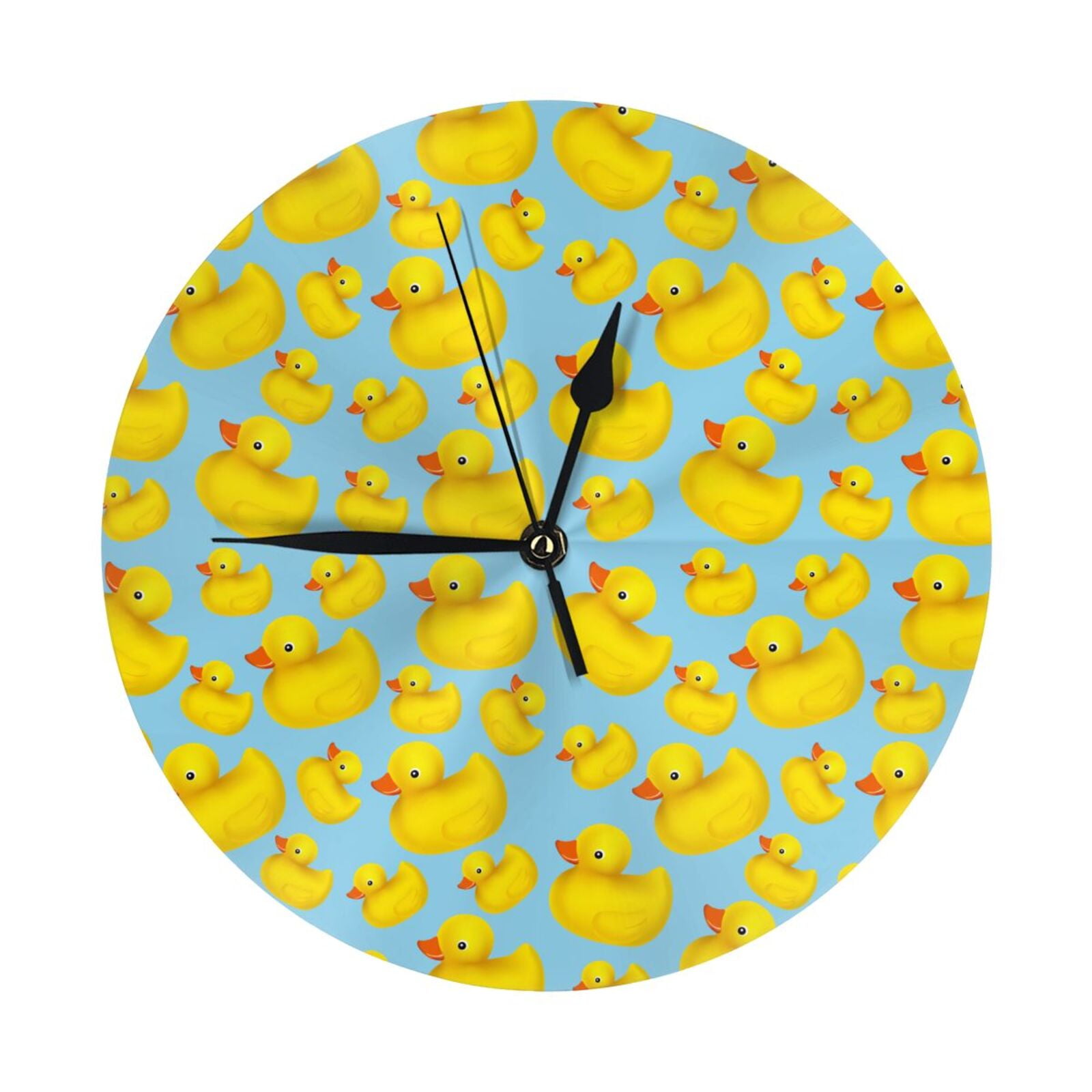 Wall Clock, Cartoon Cute Duck_C Wall Clocks Battery Operated Silent ...