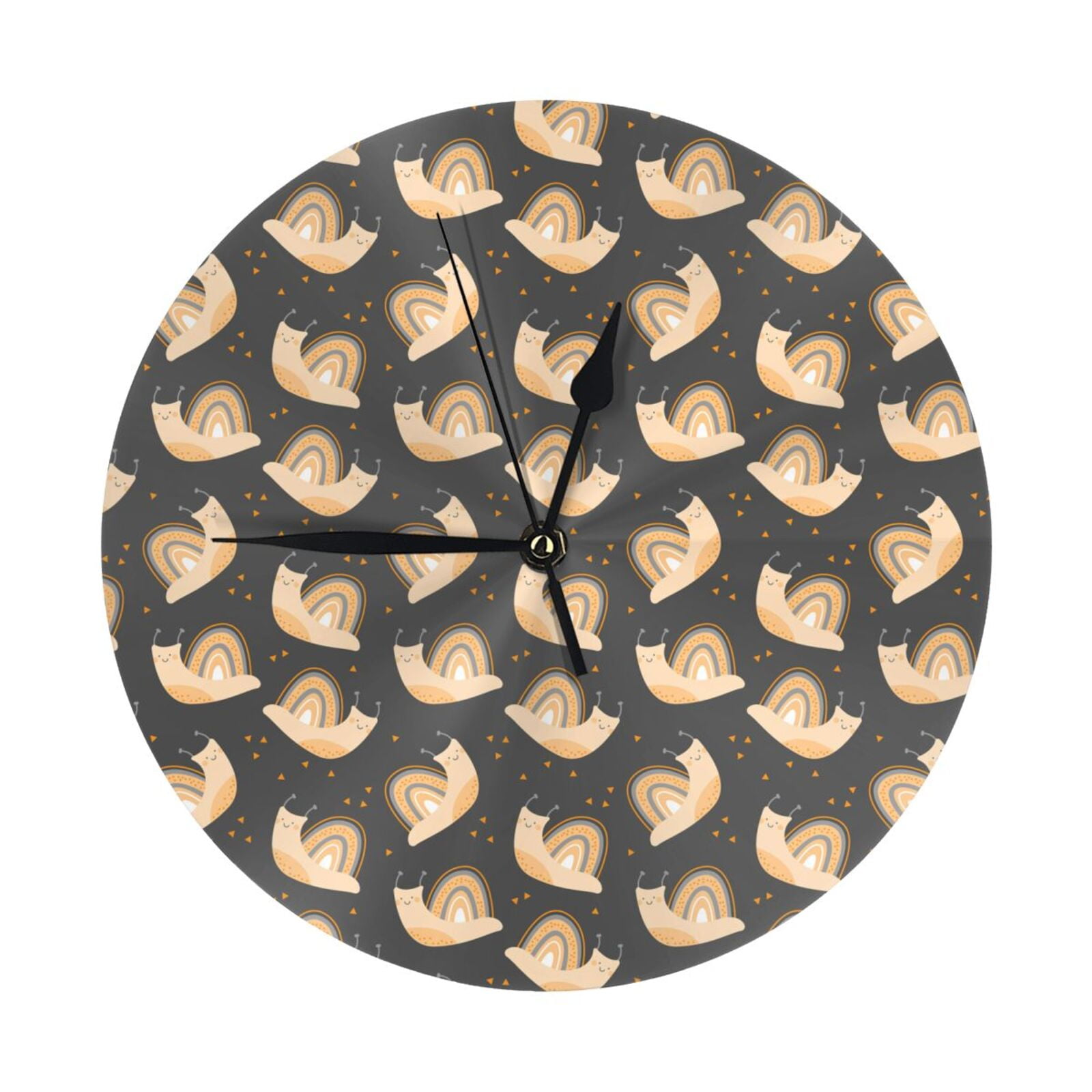 Wall Clock Cartoon Cute Snails Wall Clocks Battery Operated, Modern ...