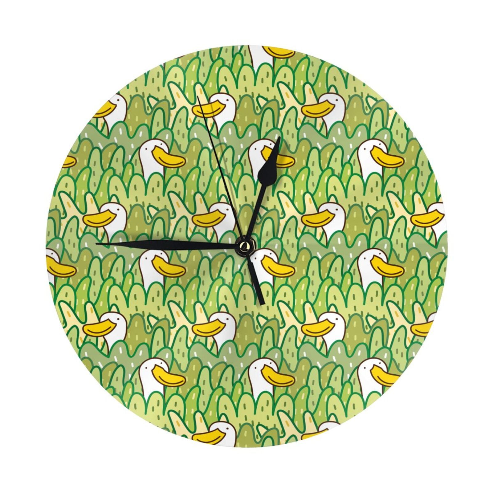 Wall Clock Cartoon Duck Wall Clocks Battery Operated, Modern Wall Clock ...