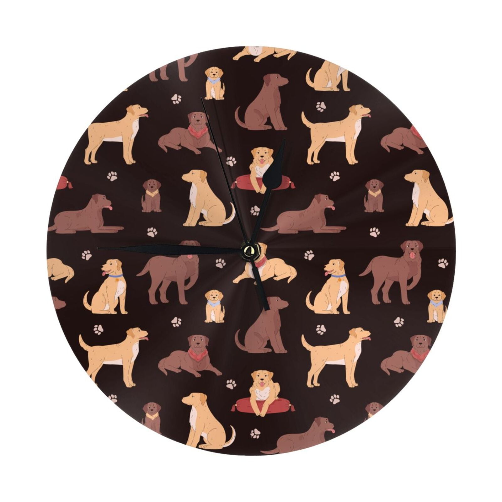 Wall Clock Chocolate Labrador Retriever Dog Wall Clocks Battery ...