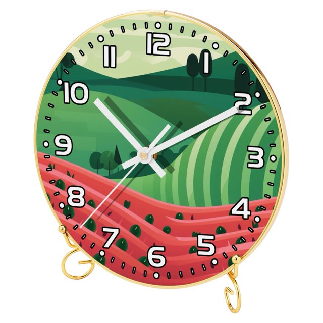 Wall Clock Clocks for Bedroom Battery Operated Round Silent Clock 9.4 ...