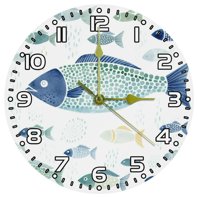 Wall Clock Clocks for Bedroom Battery Operated Round Silent Clock 9.85 ...