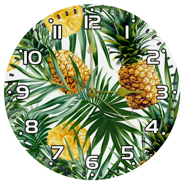 Wall Clock Clocks for Bedroom Battery Operated Round Silent Clock 9.85 ...