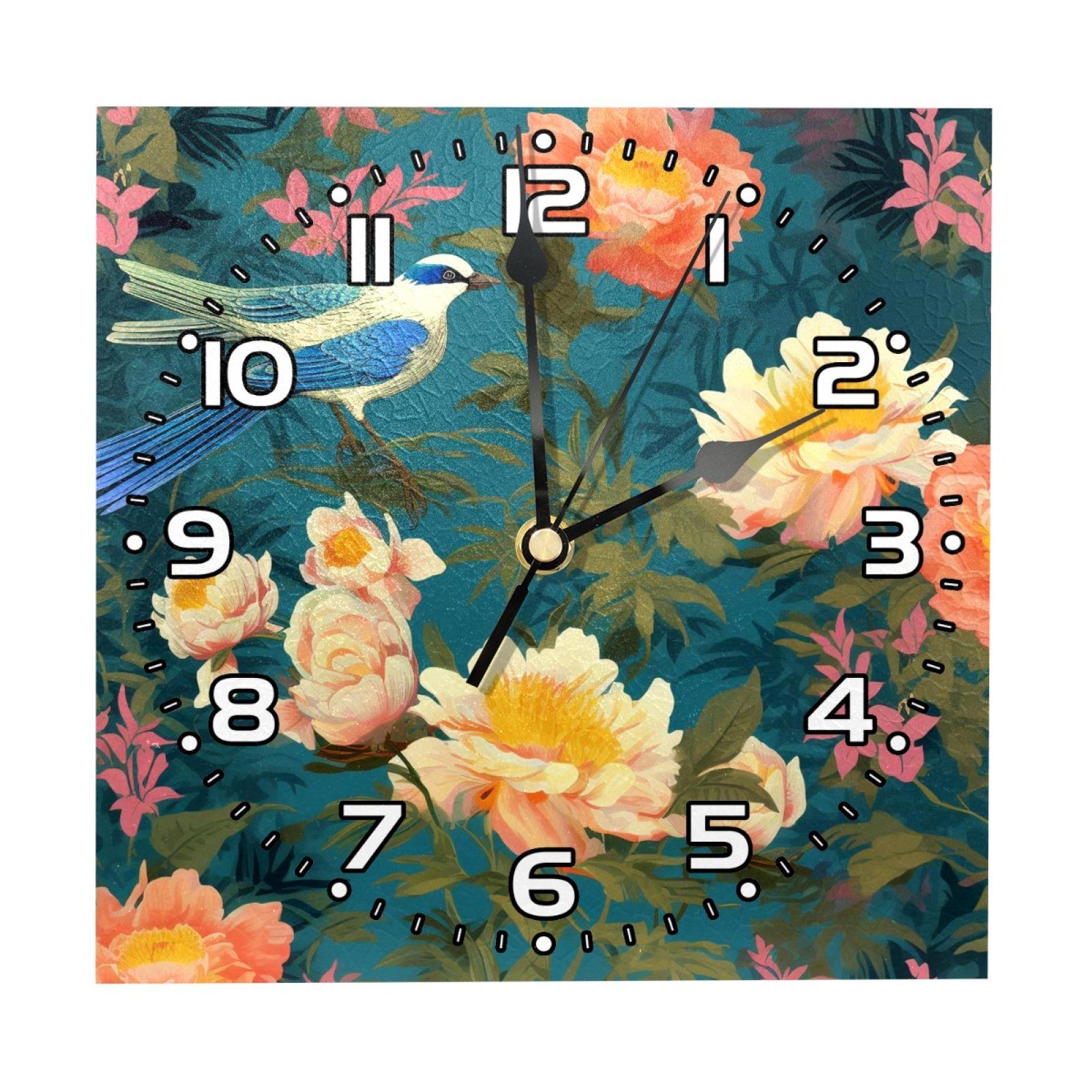 Wall Clock Clocks for Bedroom Battery Operated Square Silent Clock 7.87 ...