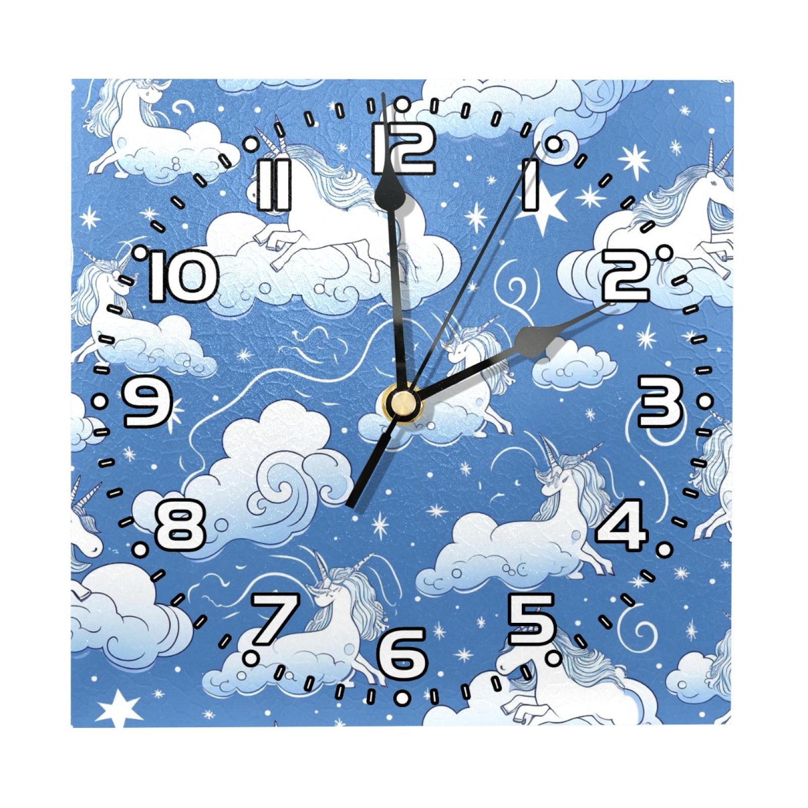 Wall Clock Clocks for Living Room Battery Operated Square Silent Clock ...