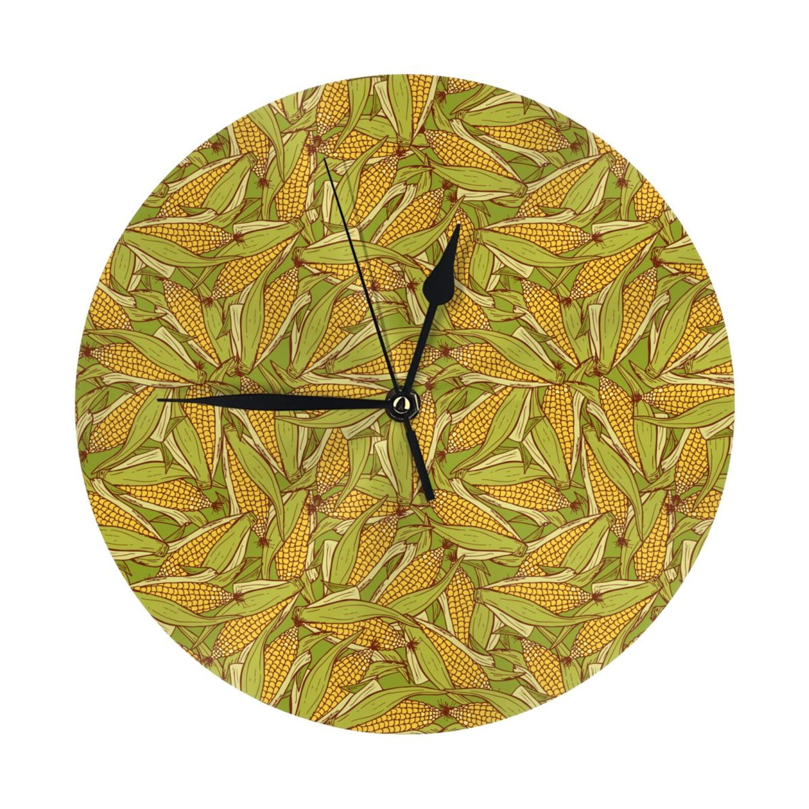 Wall Clock, Corn 6 Wall Clocks Battery Operated Silent Kitchen Office ...
