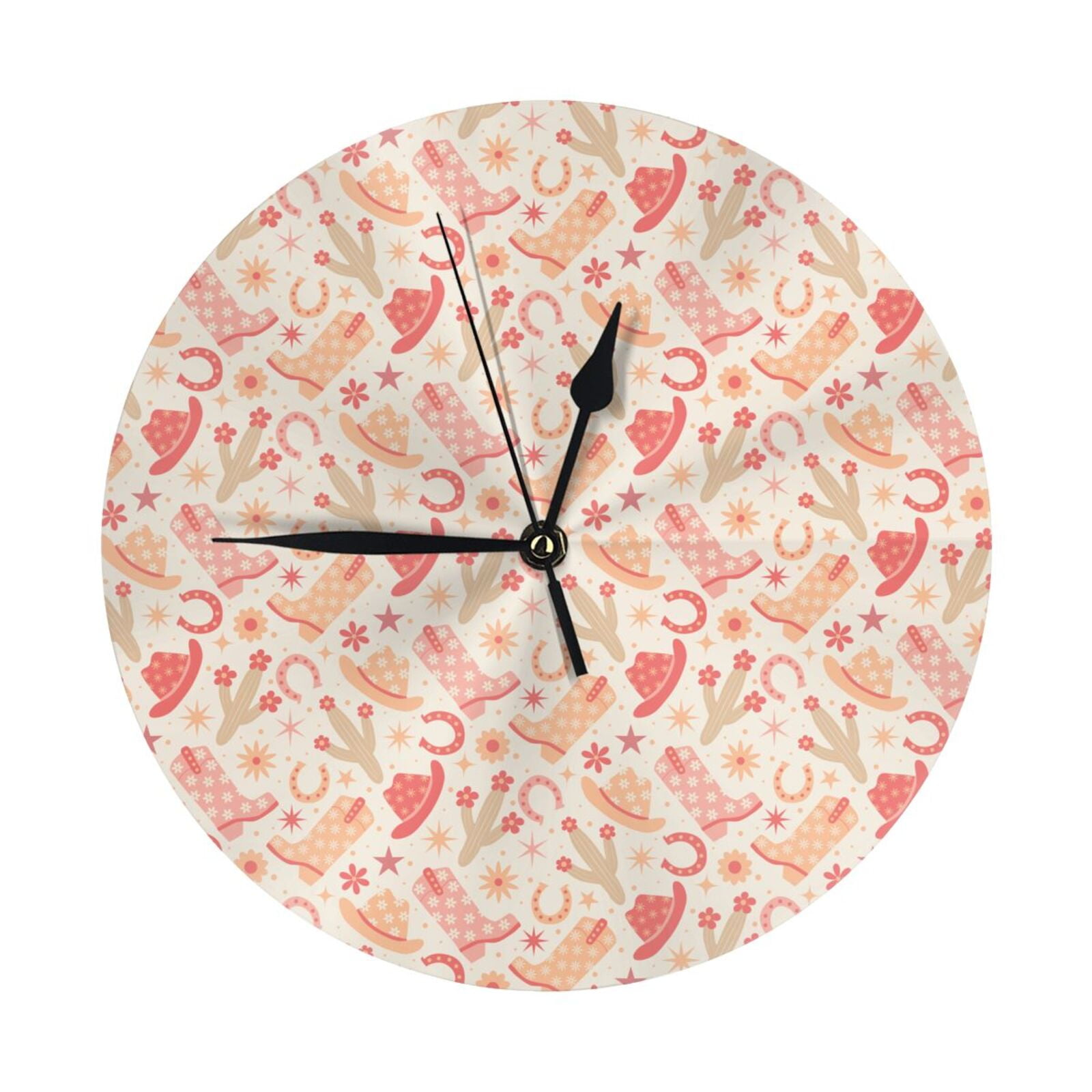 Wall Clock, Cowgirl Boots 4 Wall Clocks Battery Operated Silent Kitchen ...