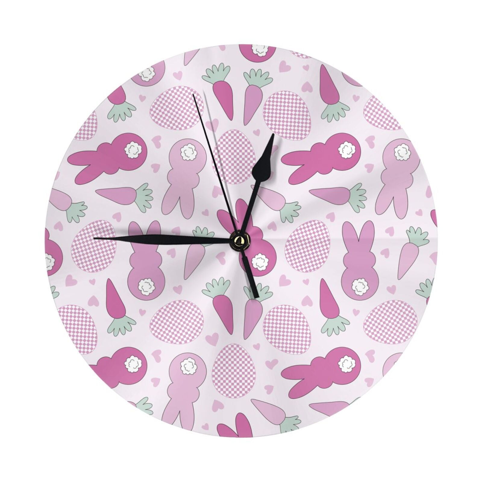 Wall Clock, Cute Carrot Egg Wall Clocks Battery Operated Silent Kitchen ...