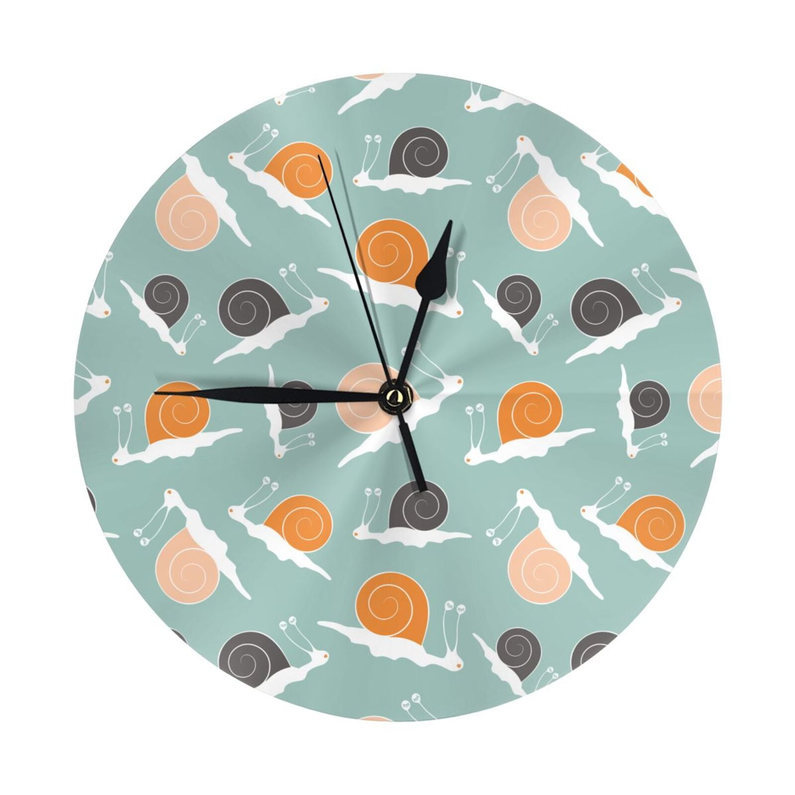 Wall Clock, Cute Cartoon Snails Wall Clocks Battery Operated Silent ...