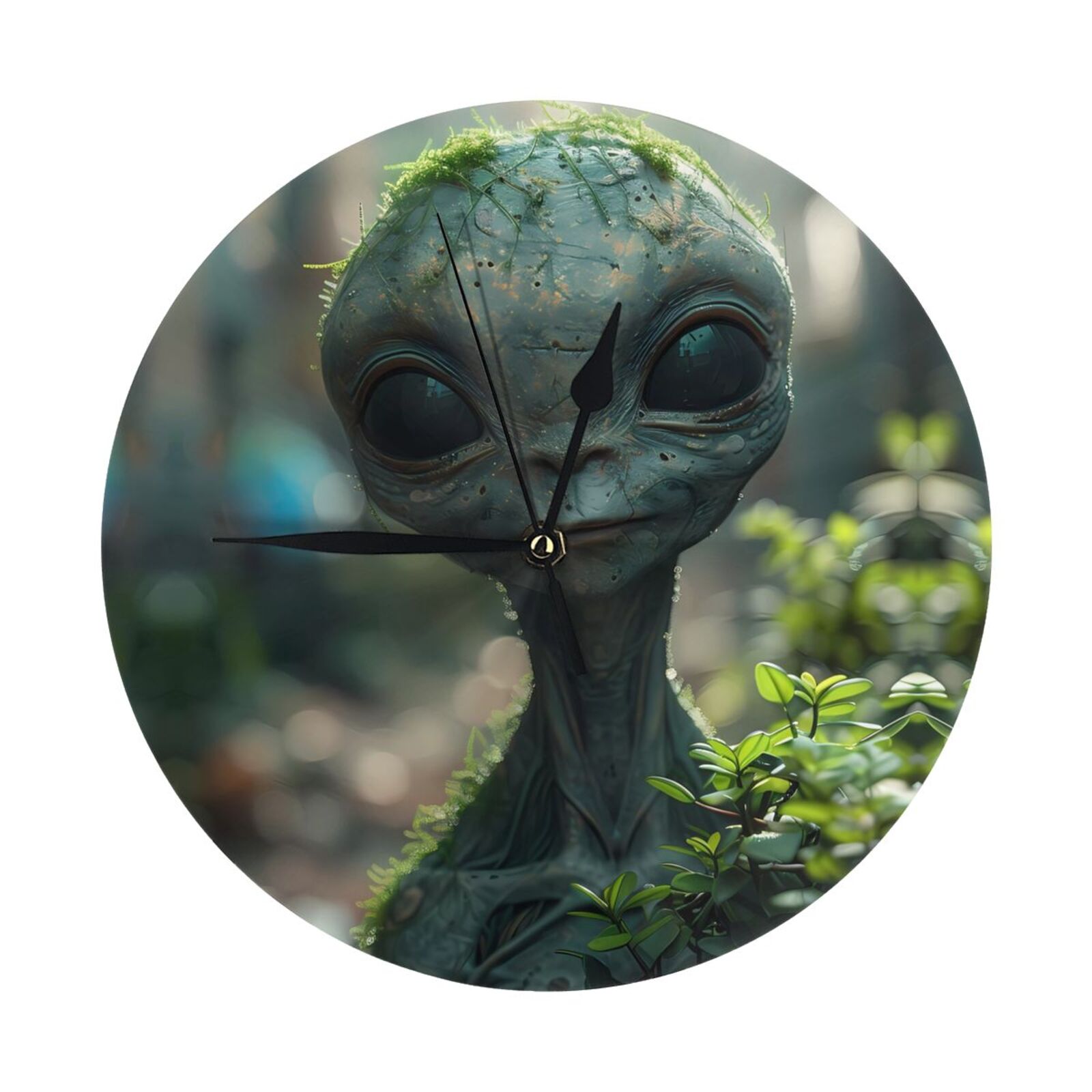 Wall Clock, Cute Saucerman With Big Eyes Wall Clocks Battery Operated ...