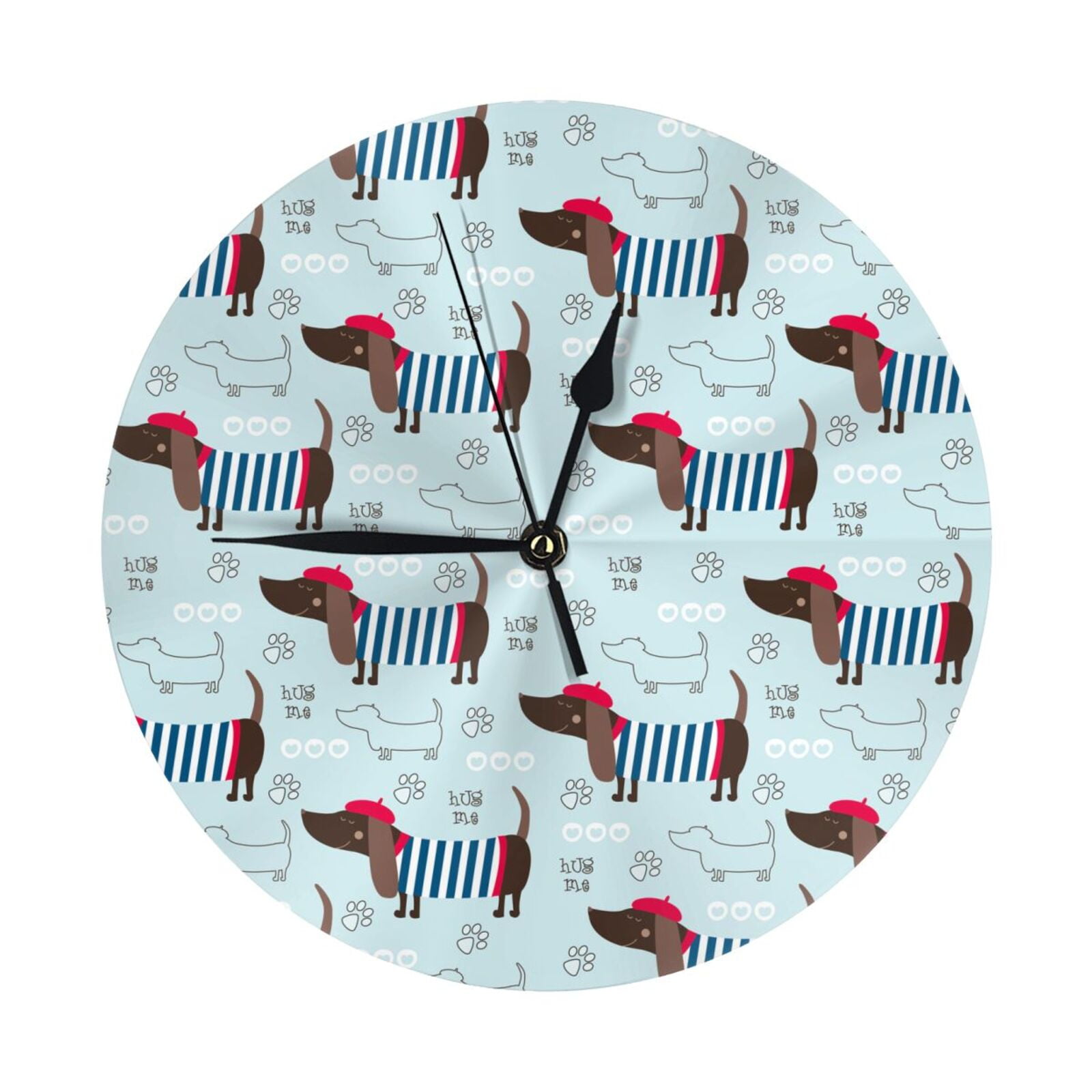 Wall Clock, Dachshund Dog Puppy No.1010 Wall Clocks Battery Operated ...