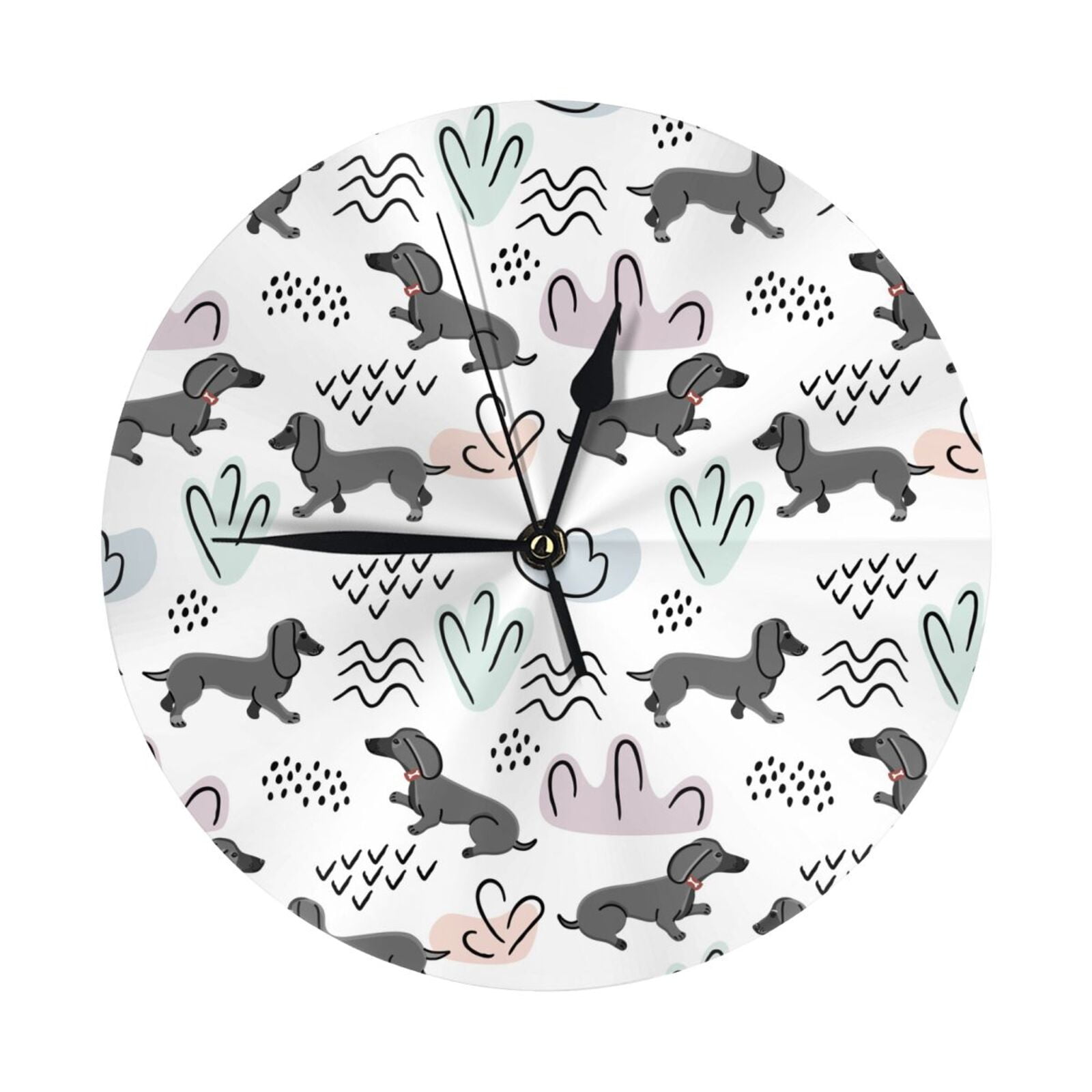 Wall Clock, Dachshund Dog Puppy No.1028 Wall Clocks Battery Operated ...