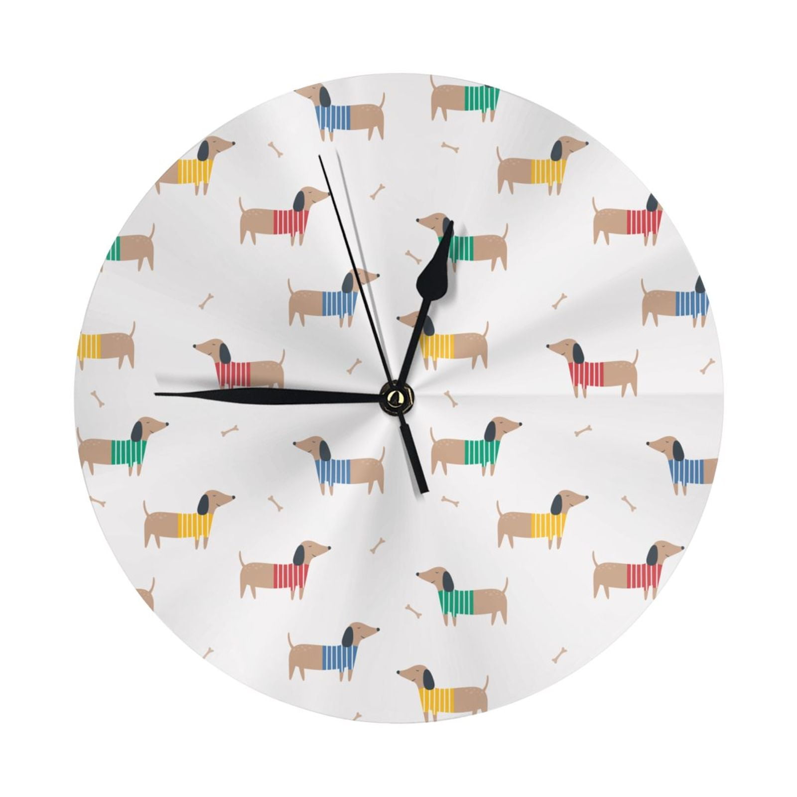 Wall Clock, Dachshund Dog Puppy No.1044 Wall Clocks Battery Operated ...