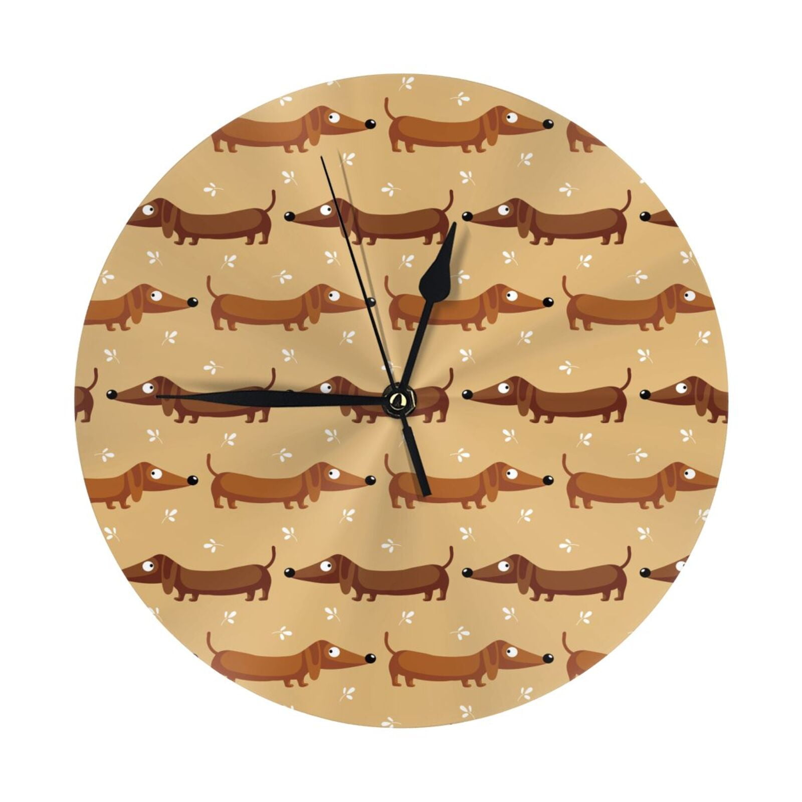 Wall Clock Dachshund Dog Puppy No.1049 Wall Clocks Battery Operated ...