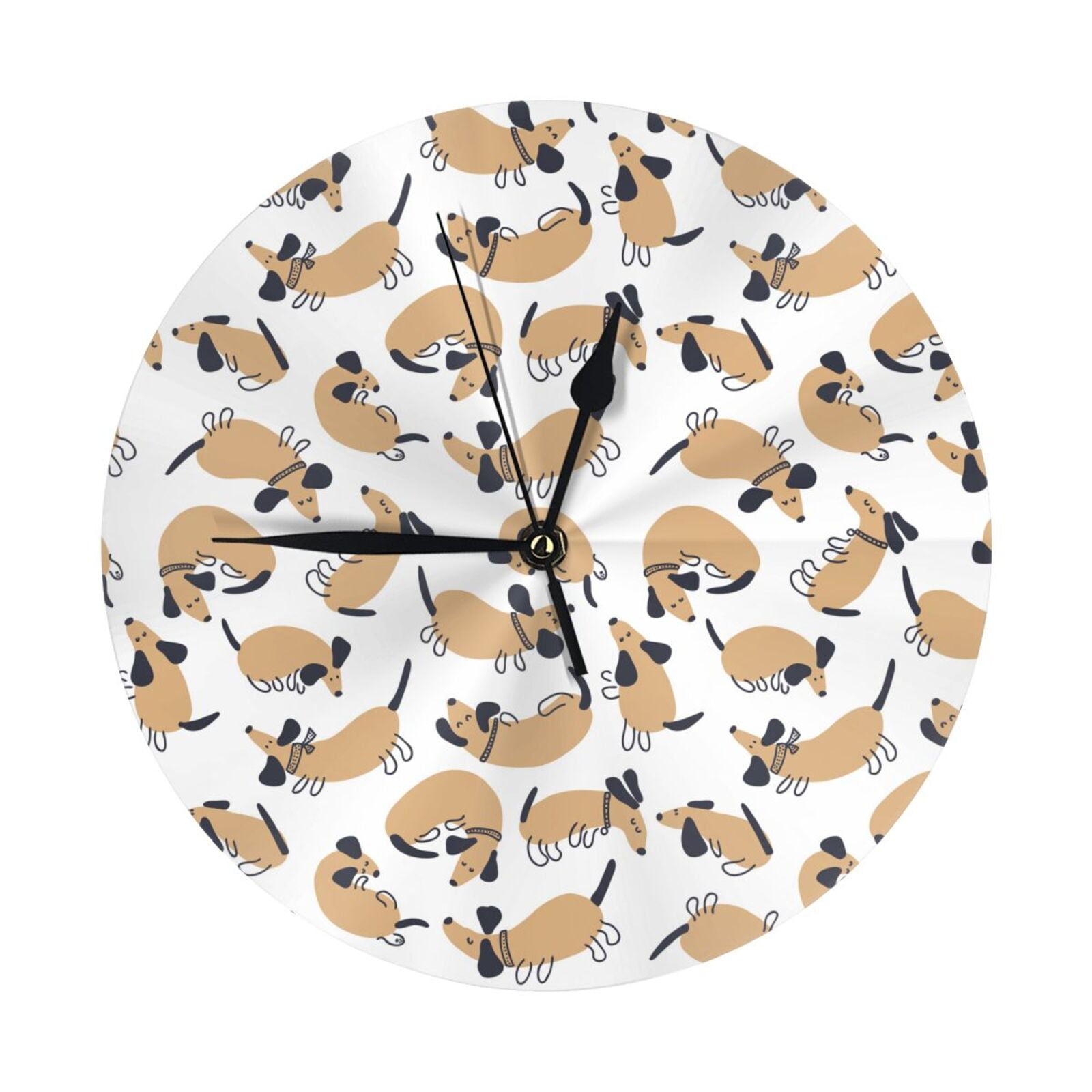 Wall Clock, Dachshund Dog Puppy No.1053 Wall Clocks Battery Operated ...