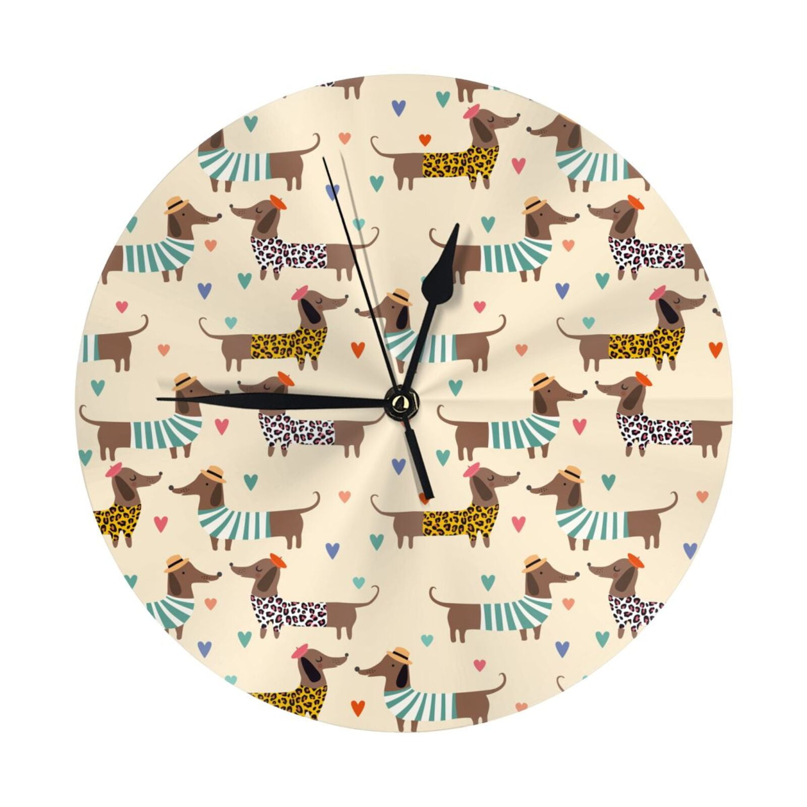 Wall Clock, Dachshund Dog Puppy No.1055 Wall Clocks Battery Operated ...