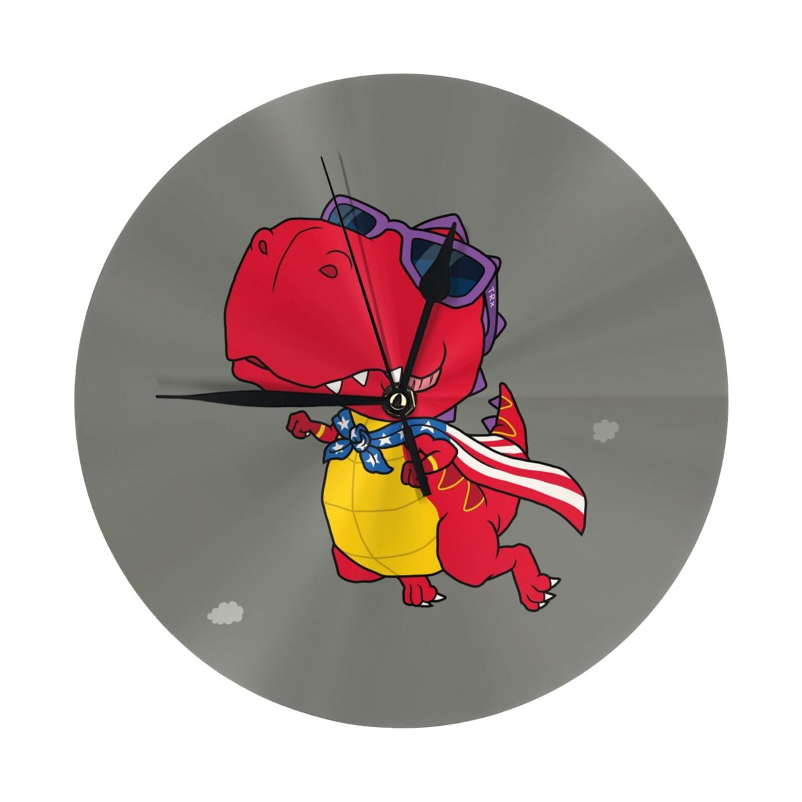 Wall Clock, Dinosaur Super Hero Cartoon Wall Clocks Battery Operated ...