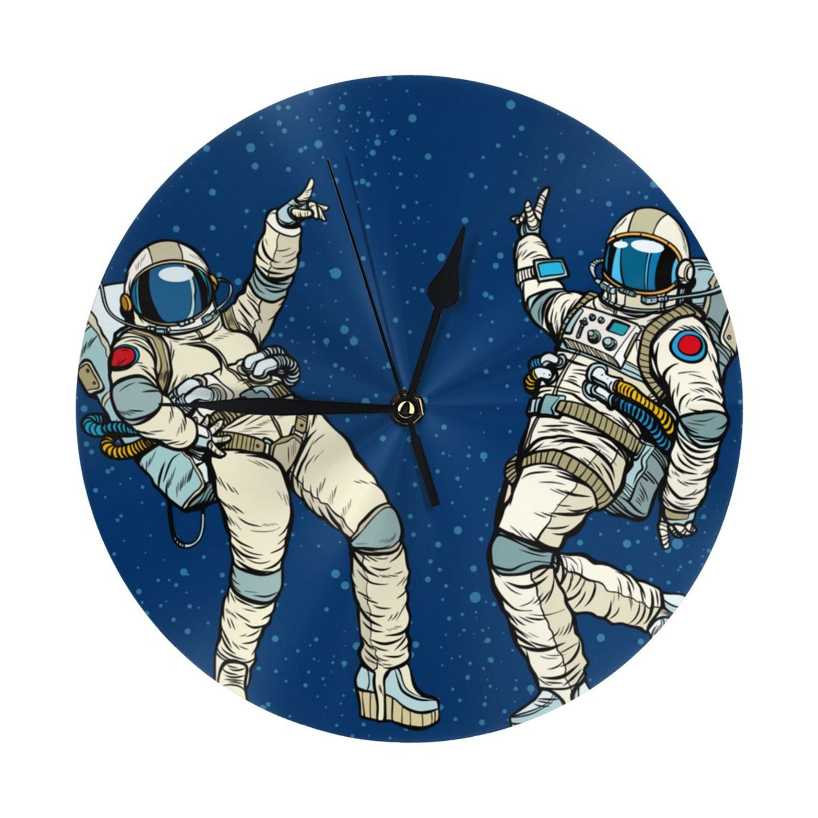 Wall Clock, Disco party Astronaut Dancing Wall Clocks Battery Operated ...