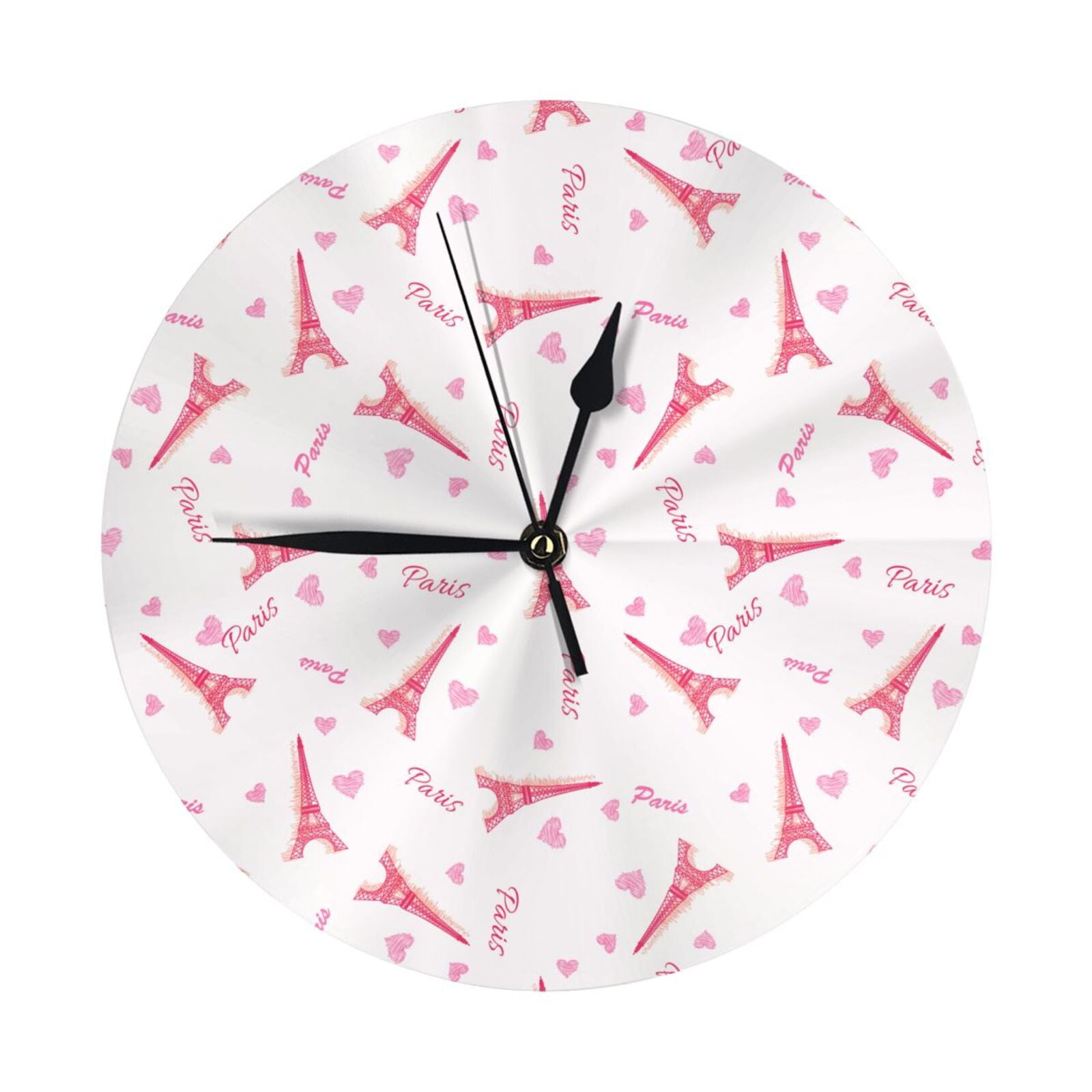 Wall Clock, Eiffel Tower Dreamy Wall Clocks Battery Operated Silent ...