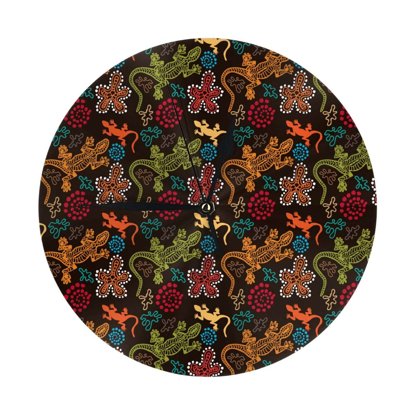 Wall Clock Exotic Gecko Lizard Colorful Wall Clocks Battery Operated ...