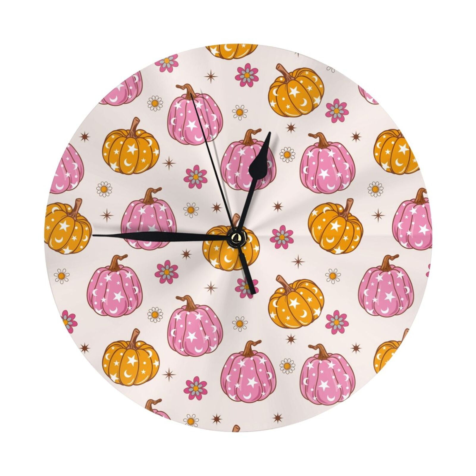 Wall Clock, Fall 70s Groovy Hippie 1 Wall Clocks Battery Operated ...